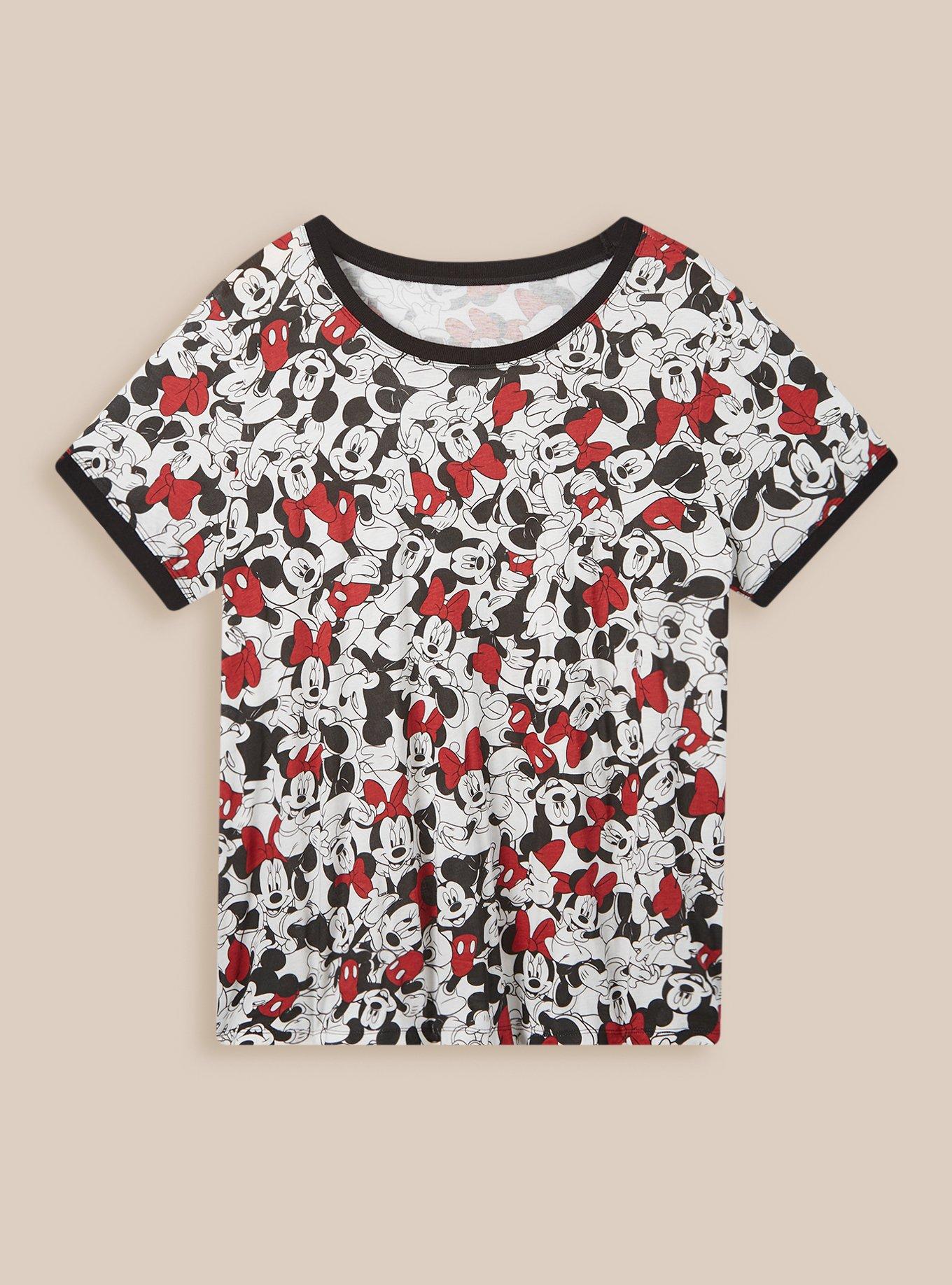 Plus Size - Disney Minnie Mouse Classic Fit Crew Neck Ringer Top - Torrid