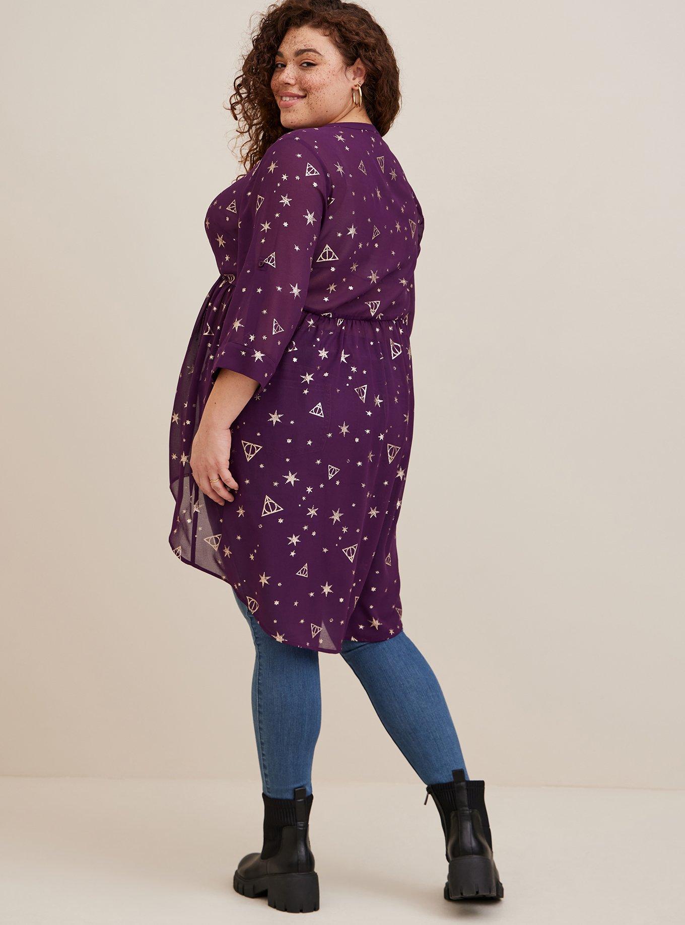 Plus Size - Warner Bros Harry Potter Lexi Chiffon Hi Low Blouse - Torrid