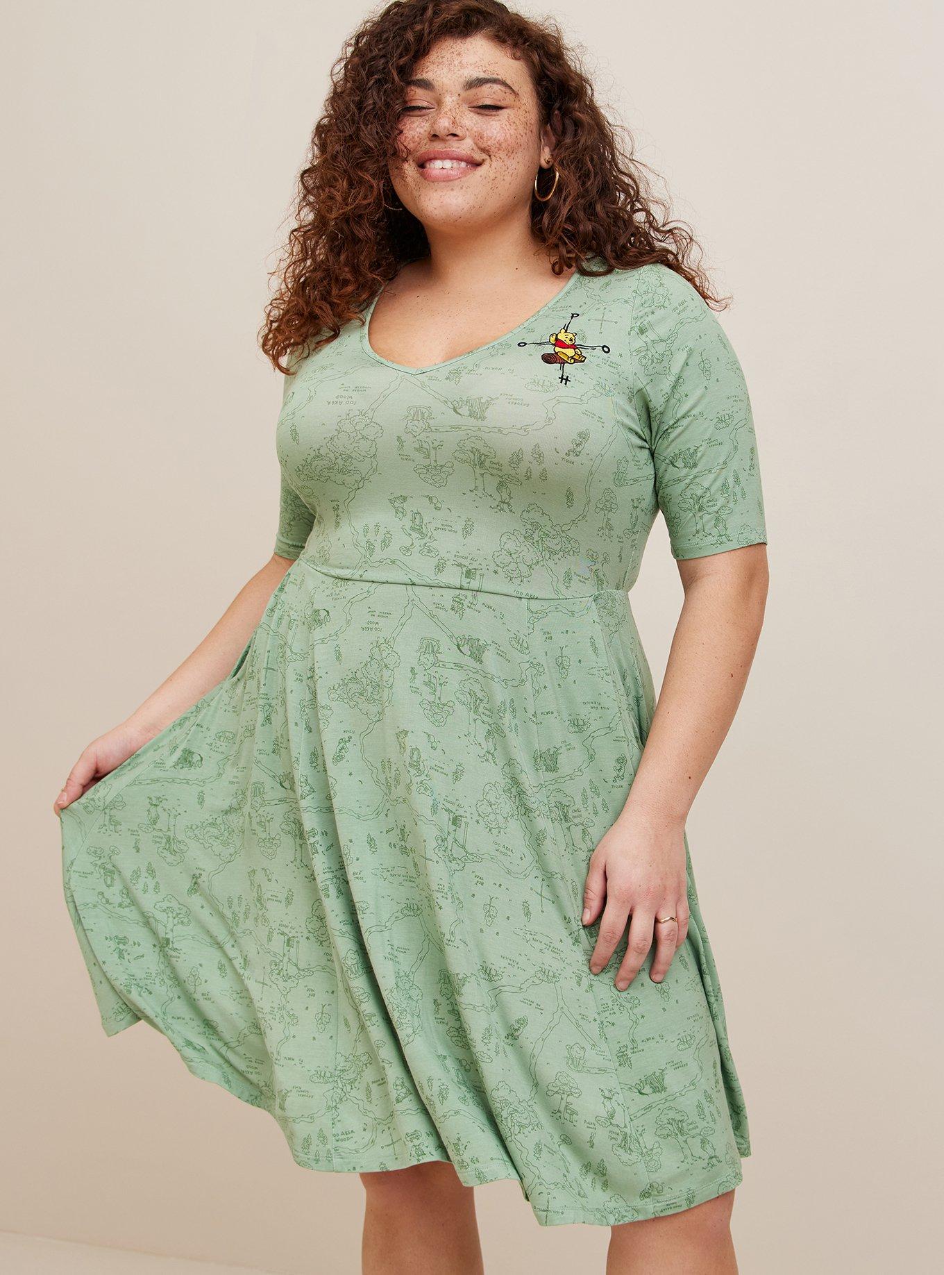 Plus Size - Disney Winnie the Pooh Skater Super Soft Dress - Torrid