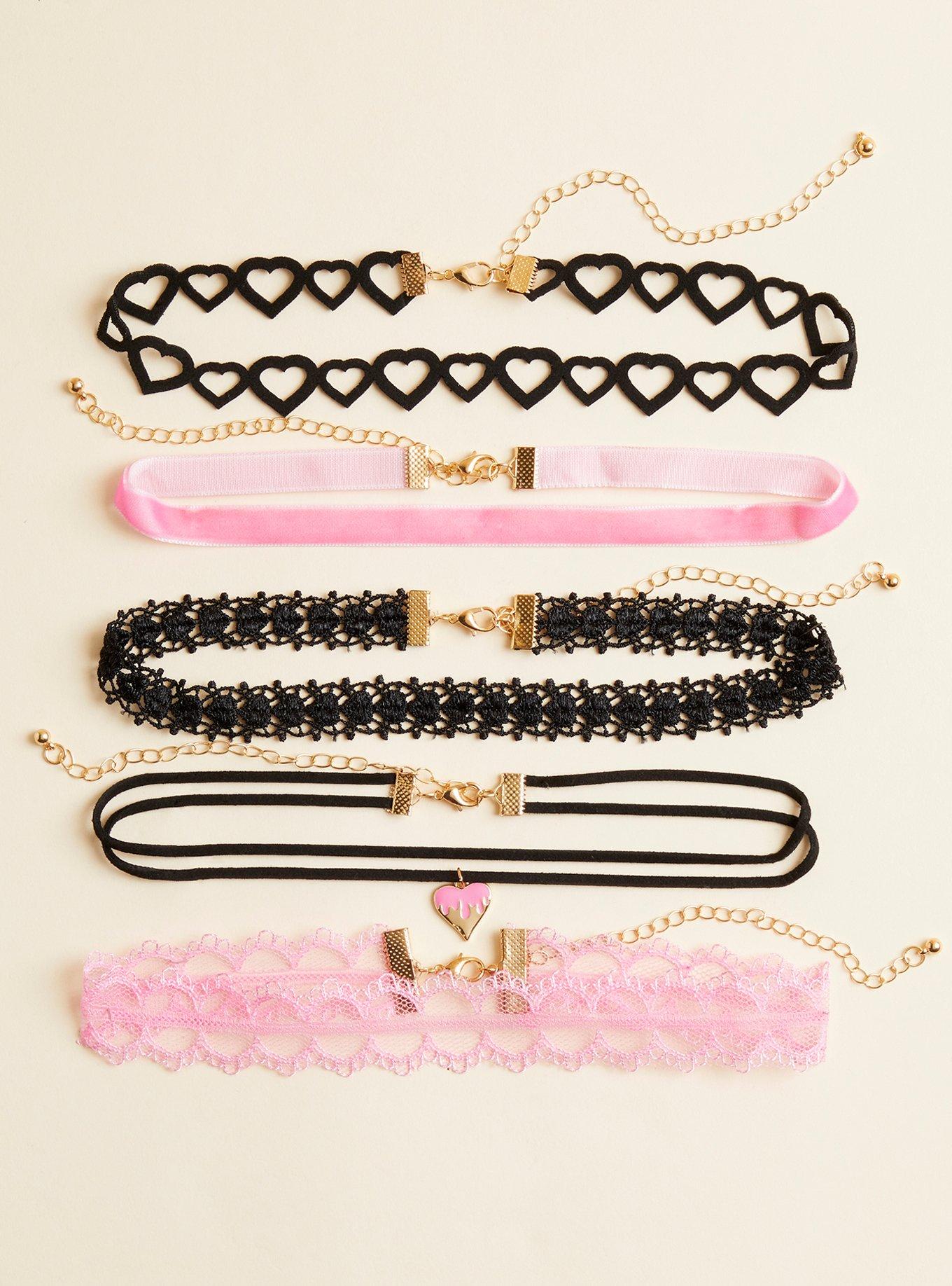 Plus Size - Heart And Lace Choker Set - Torrid