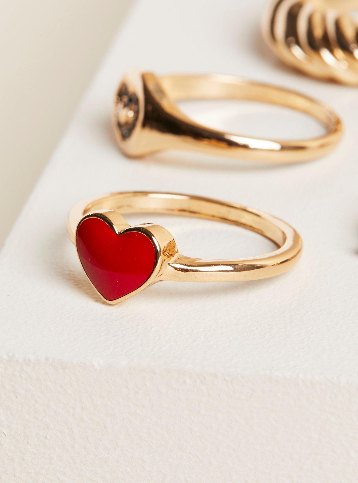 Plus Size - Heart Signet Ring Set - Torrid