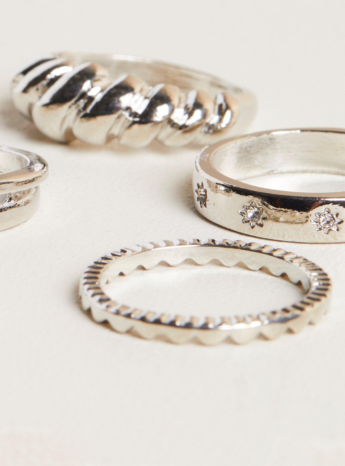 Plus Size - Celestial Pave Ring Set - Torrid