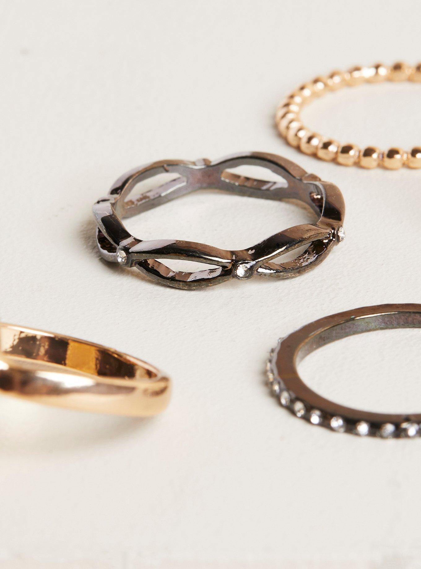 Plus Size - Heart And Celestial Ring Set - Torrid