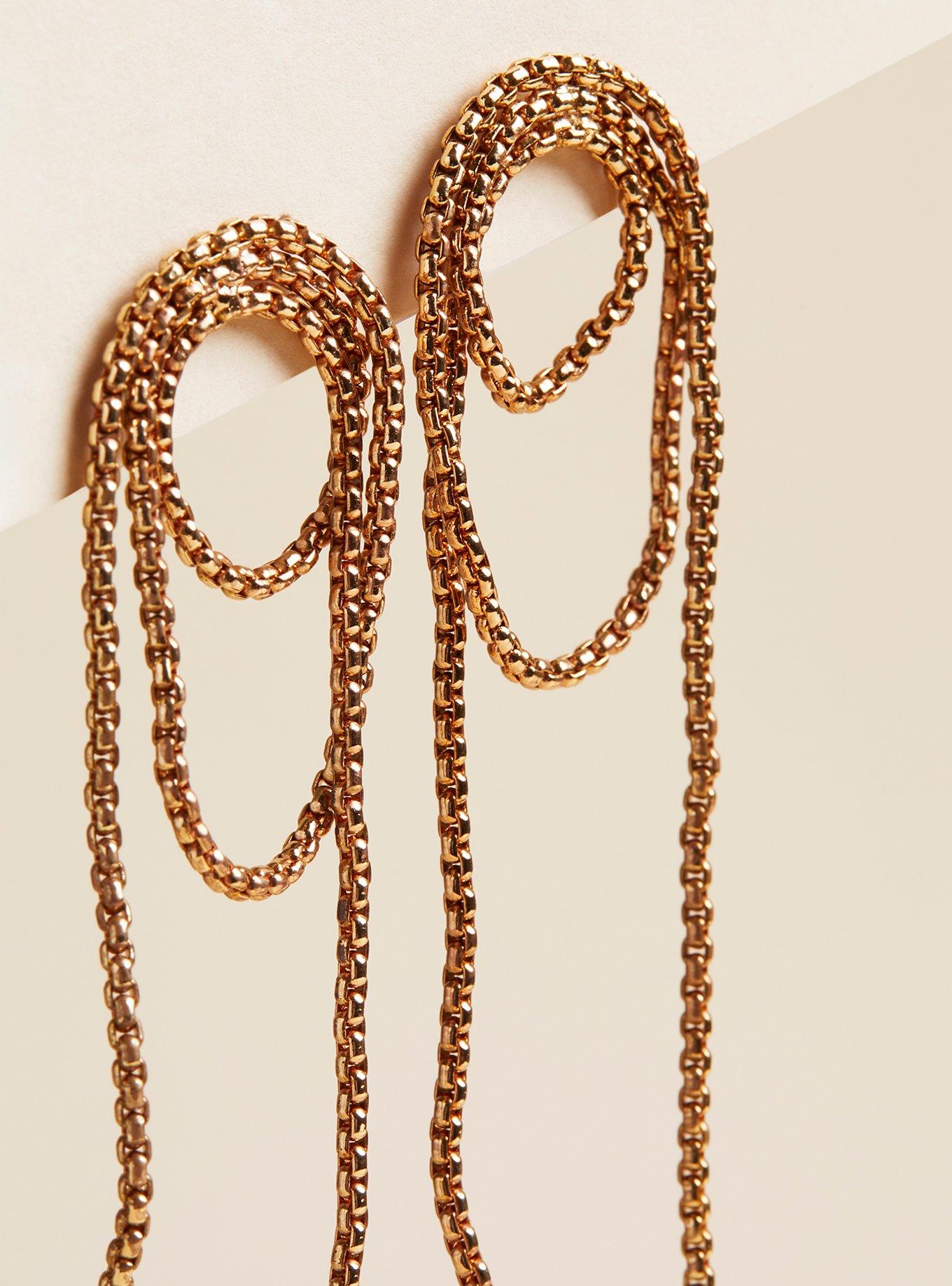 Plus Size - Textured Statement Drop Earrings - Torrid
