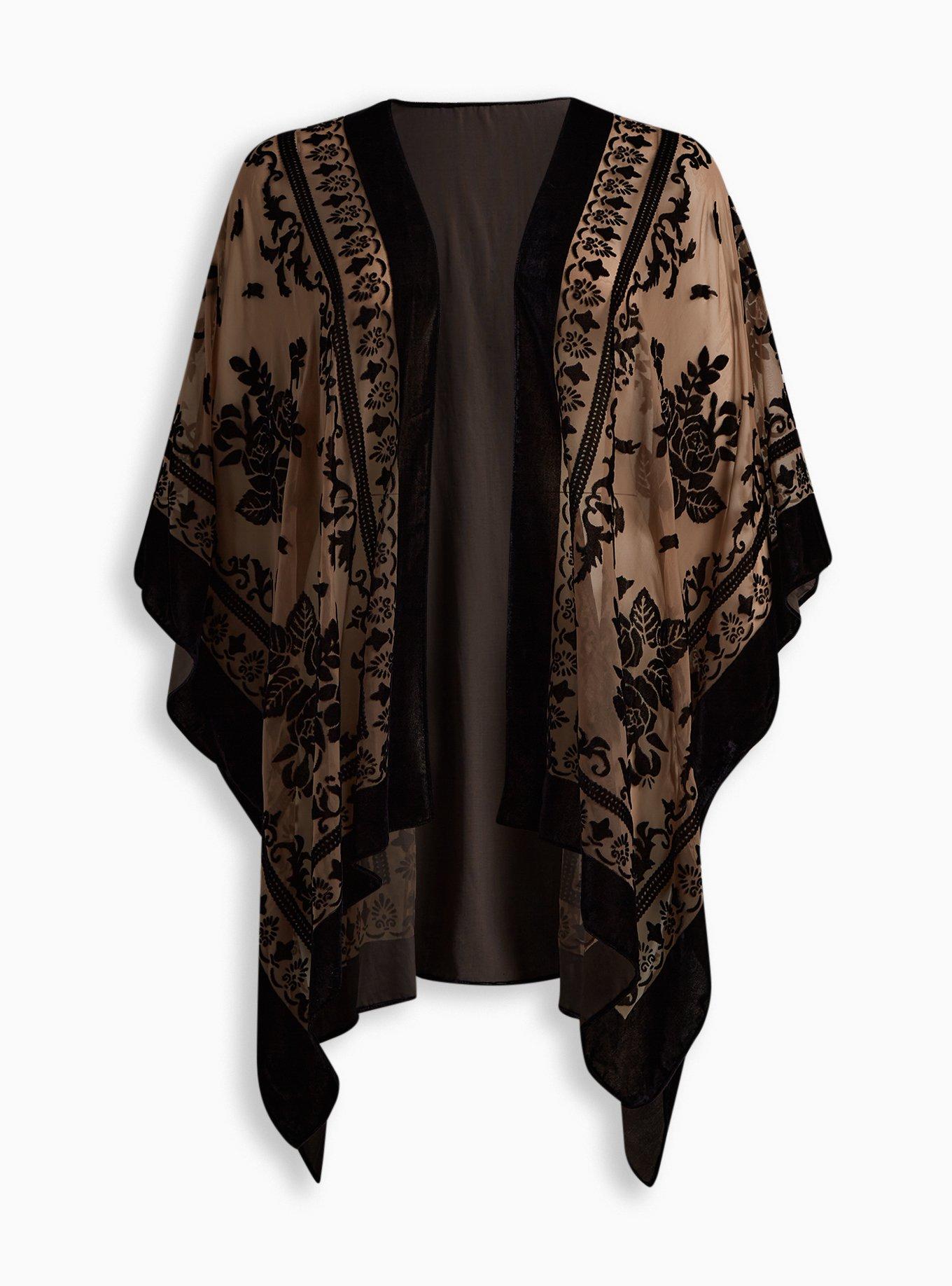 Plus Size - Velvet Burnout Ruana - Torrid