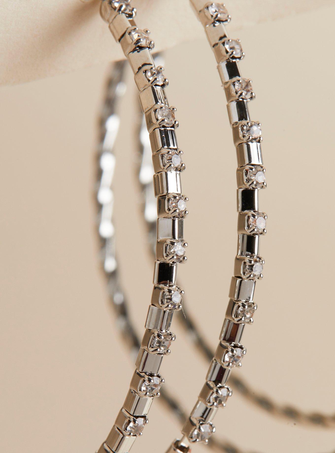 Plus Size - Textured Large Hoop Set - Torrid