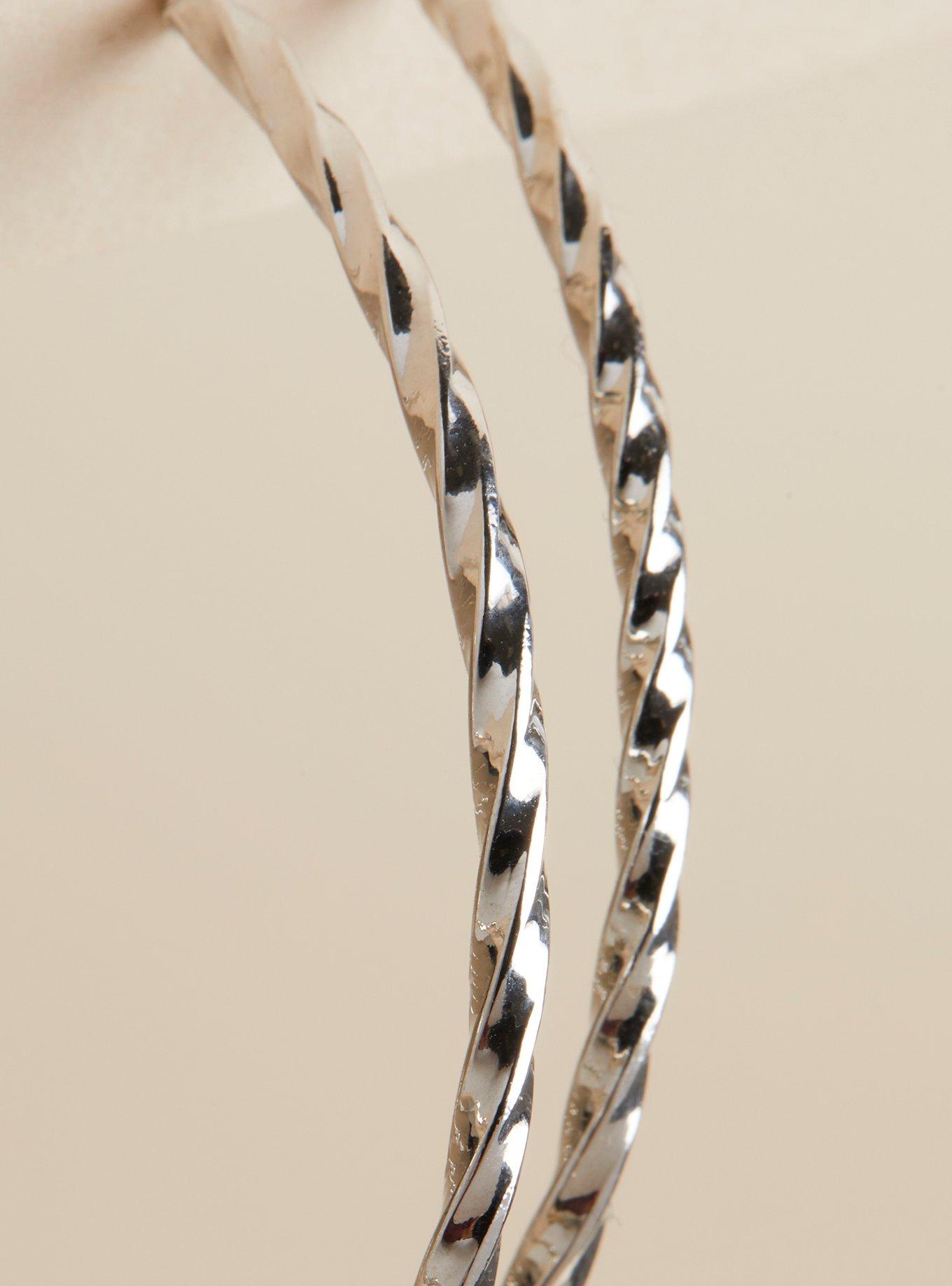 Plus Size - Textured Large Hoop Set - Torrid