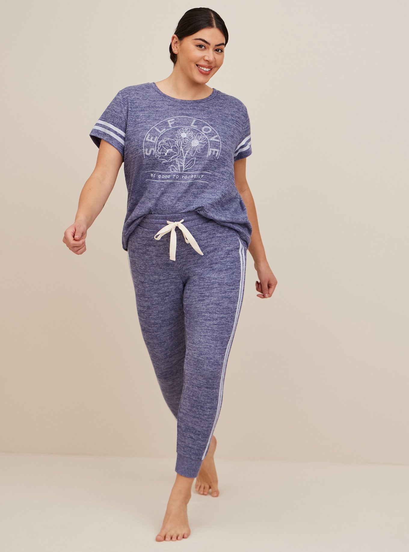 Plus Size - Super Soft Plush Short Sleeve Lounge Tee - Torrid