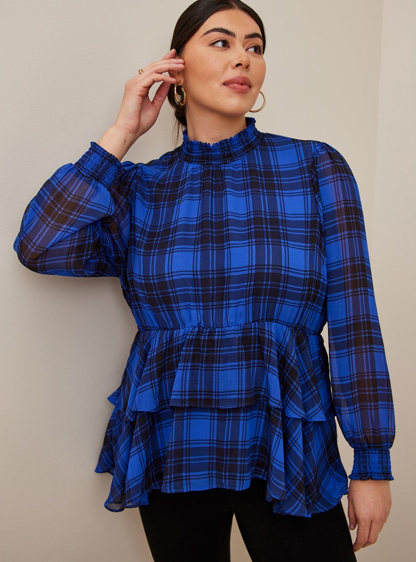 Plus Size - Crinkle Chiffon Smock Neck Ruffle Tiered Top - Torrid