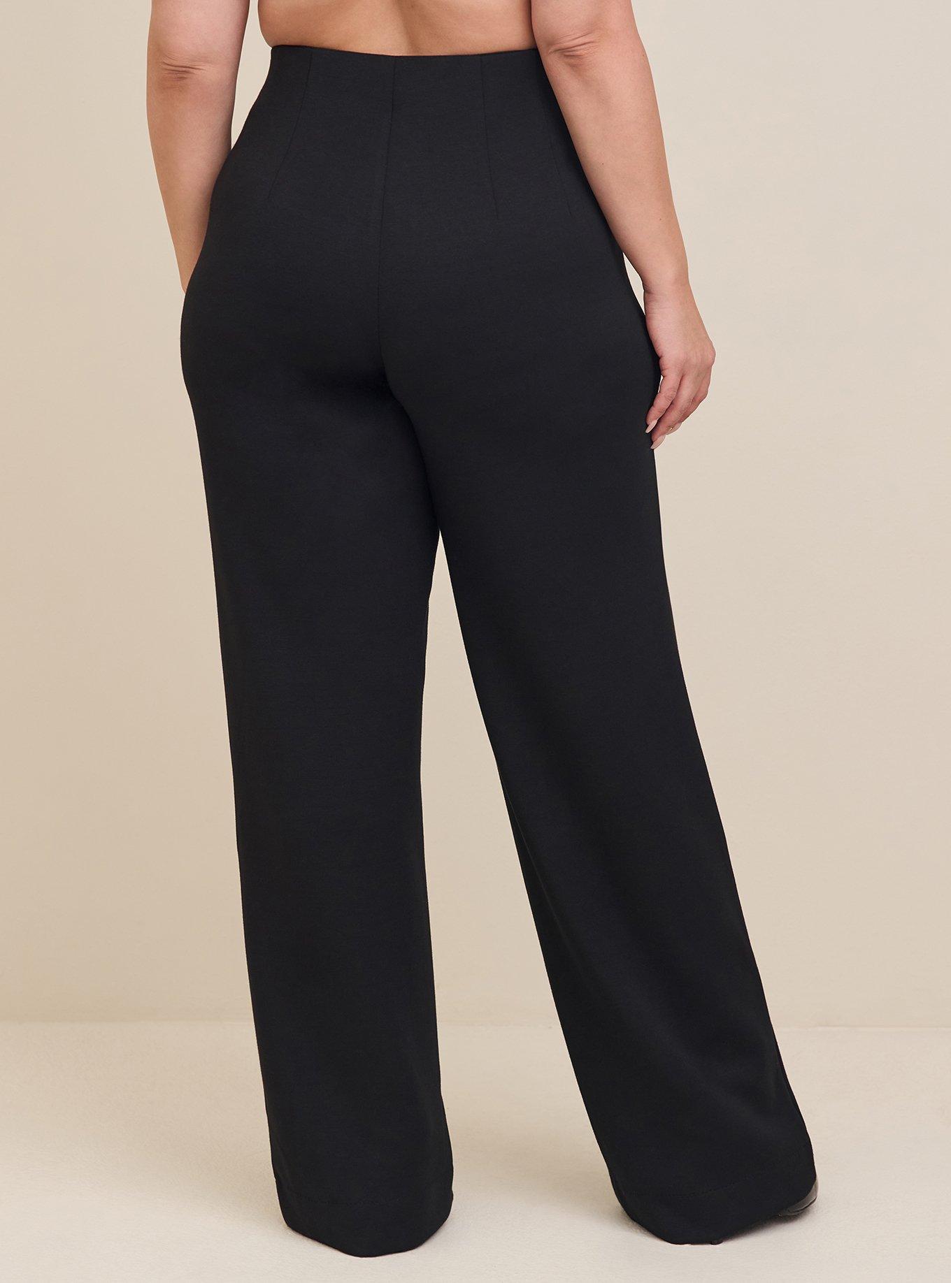 Plus Size - Pull On Wide Leg Studio Cupro High Rise Pant (Short) - Torrid