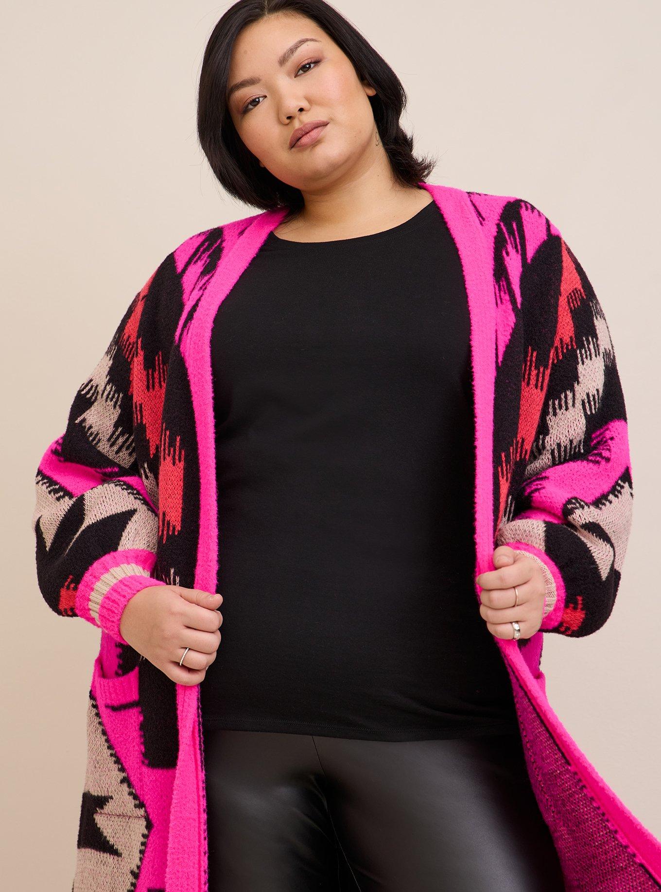 Plus Size - Vegan Cashmere Coatigan Balloon Sleeve Sweater - Torrid