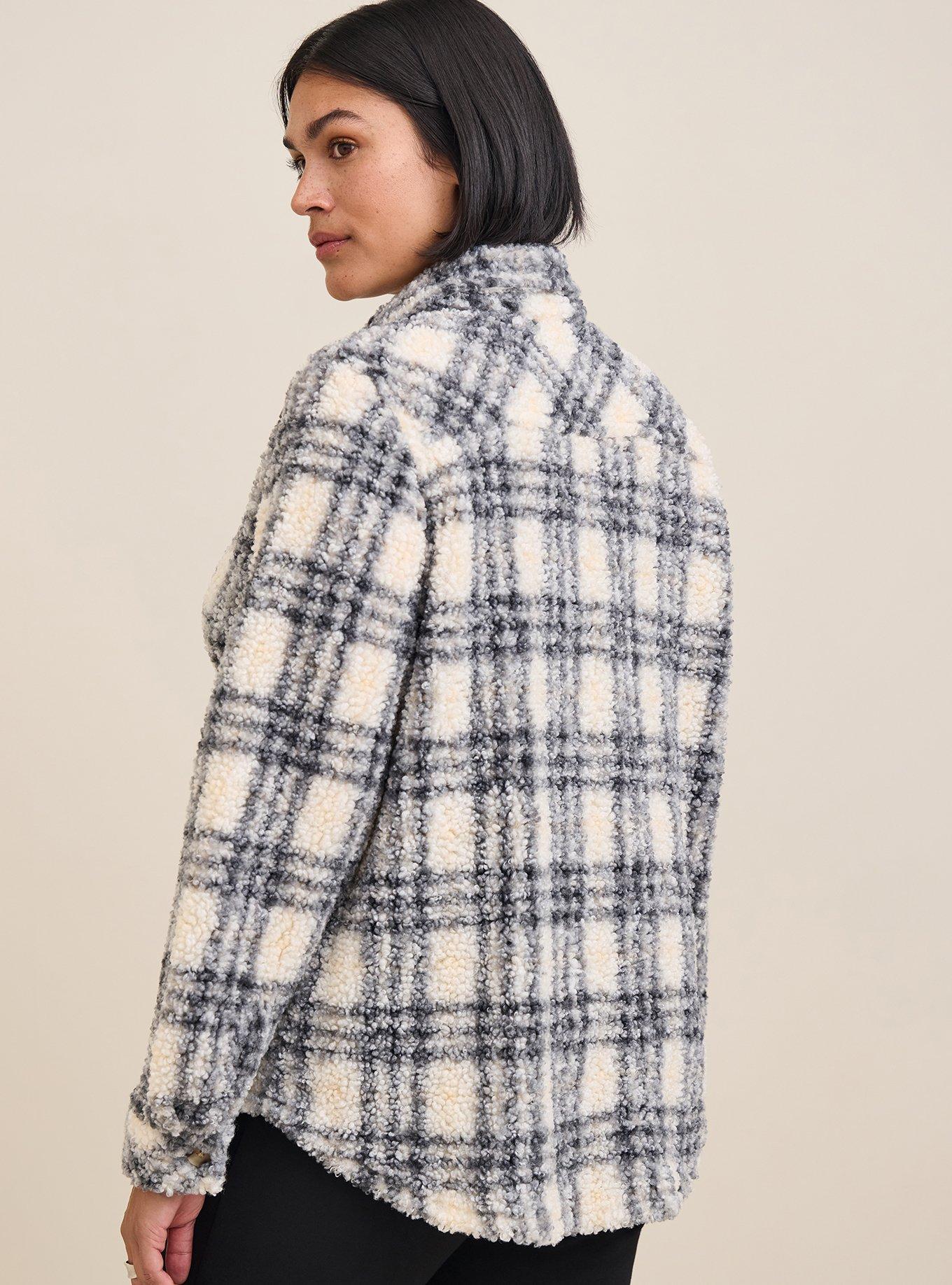 Plus Size - Sherpa Button Front Shacket - Torrid