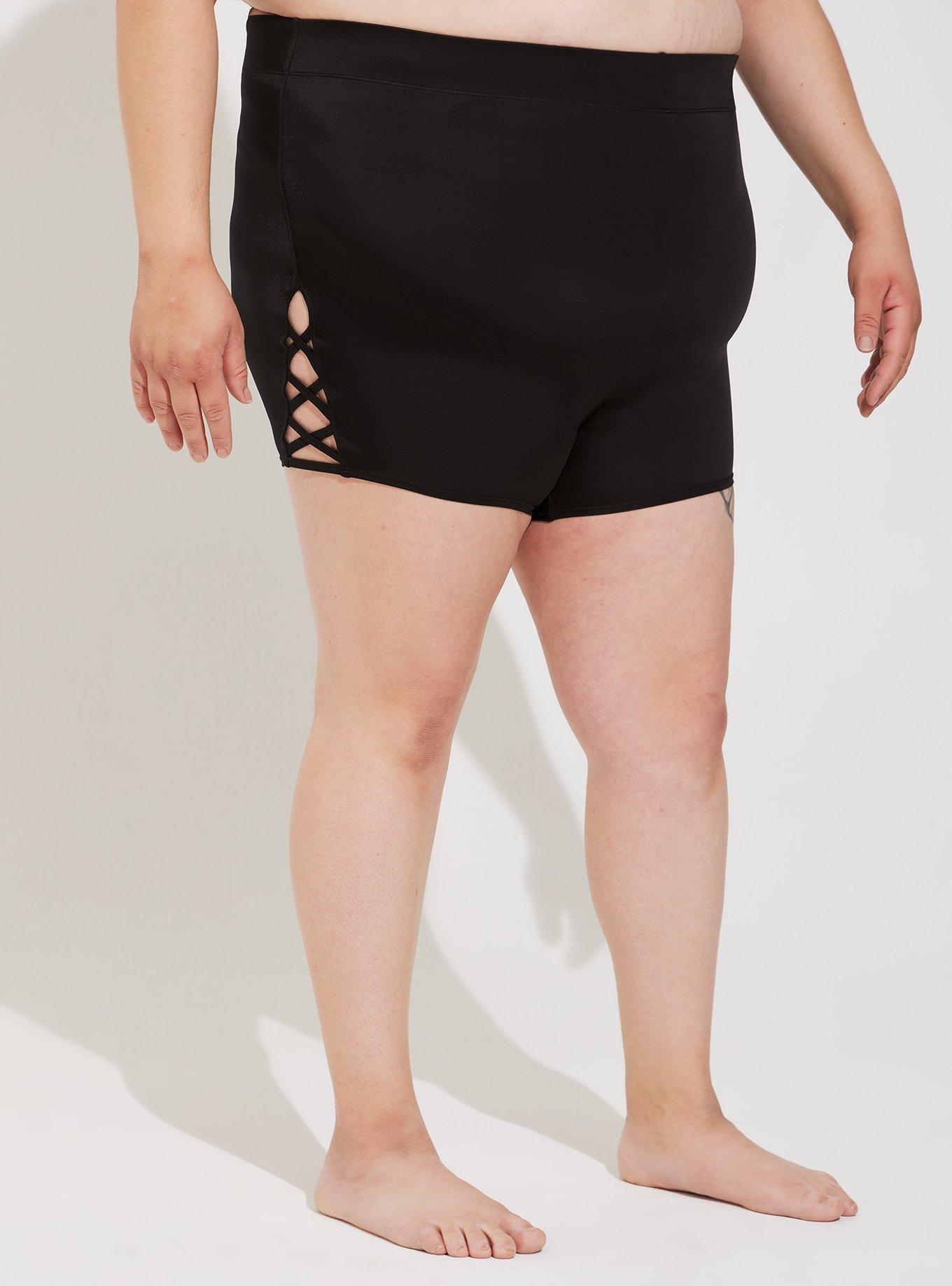 Plus Size - High Rise Midfit Swim Short - Torrid