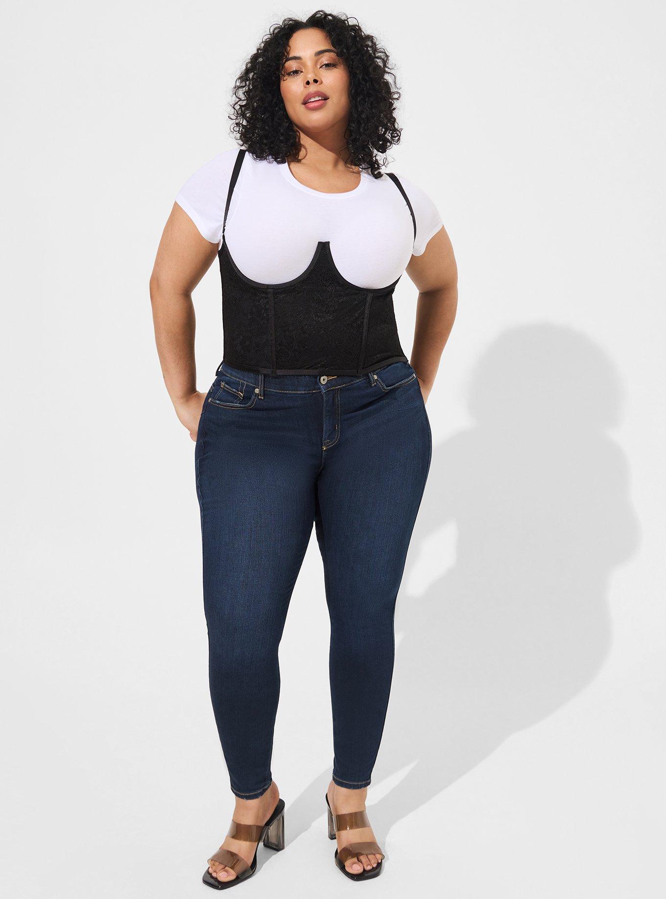 Plus Size - Lace Bustier With Open Bust - Torrid