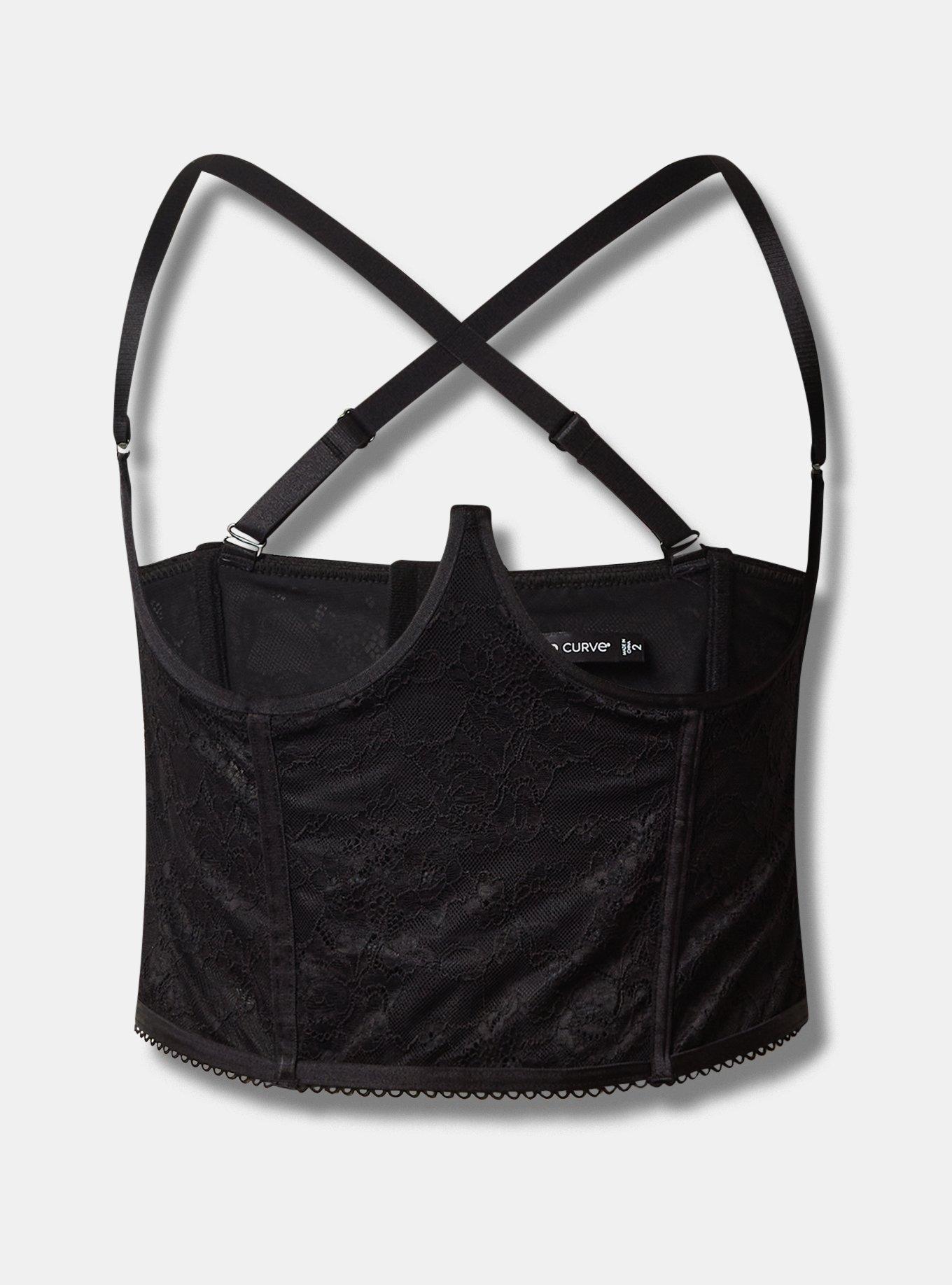 Plus Size - Lace Bustier With Open Bust - Torrid