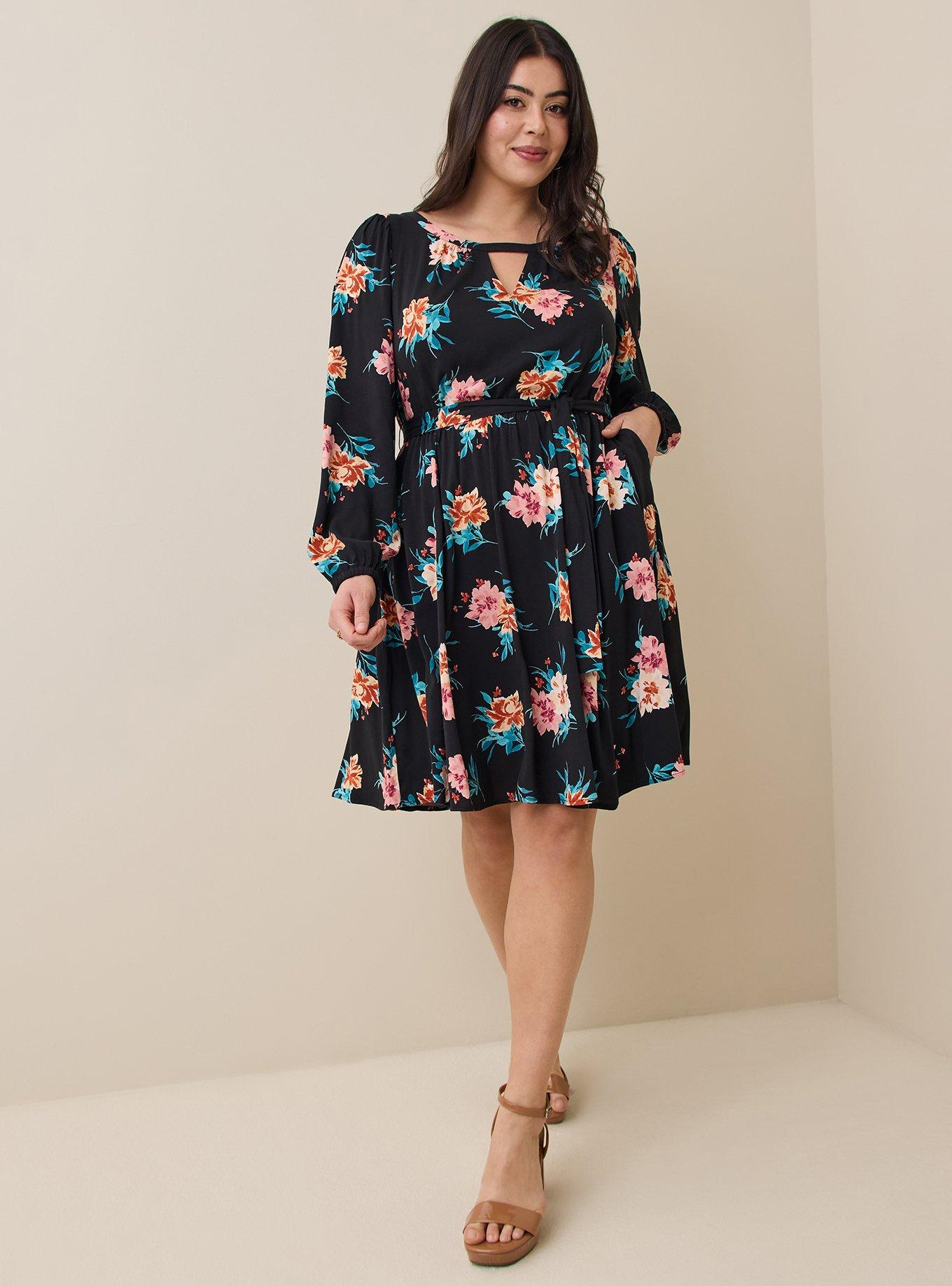 Plus Size - Mini Stretch Challis Aline Dress - Torrid