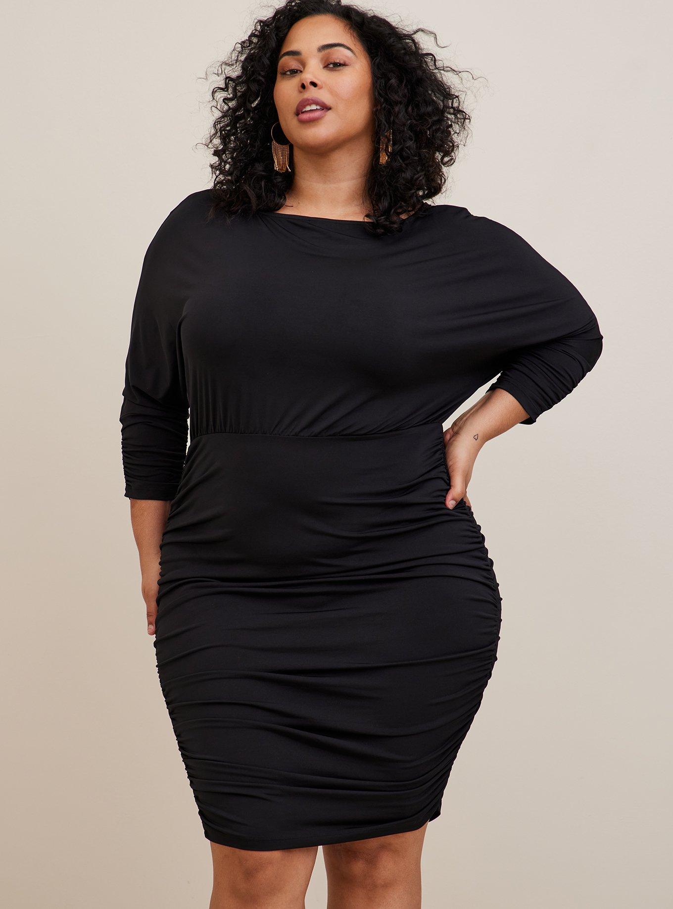 Plus Size - Mini Studio Knit Shirred Dress - Torrid