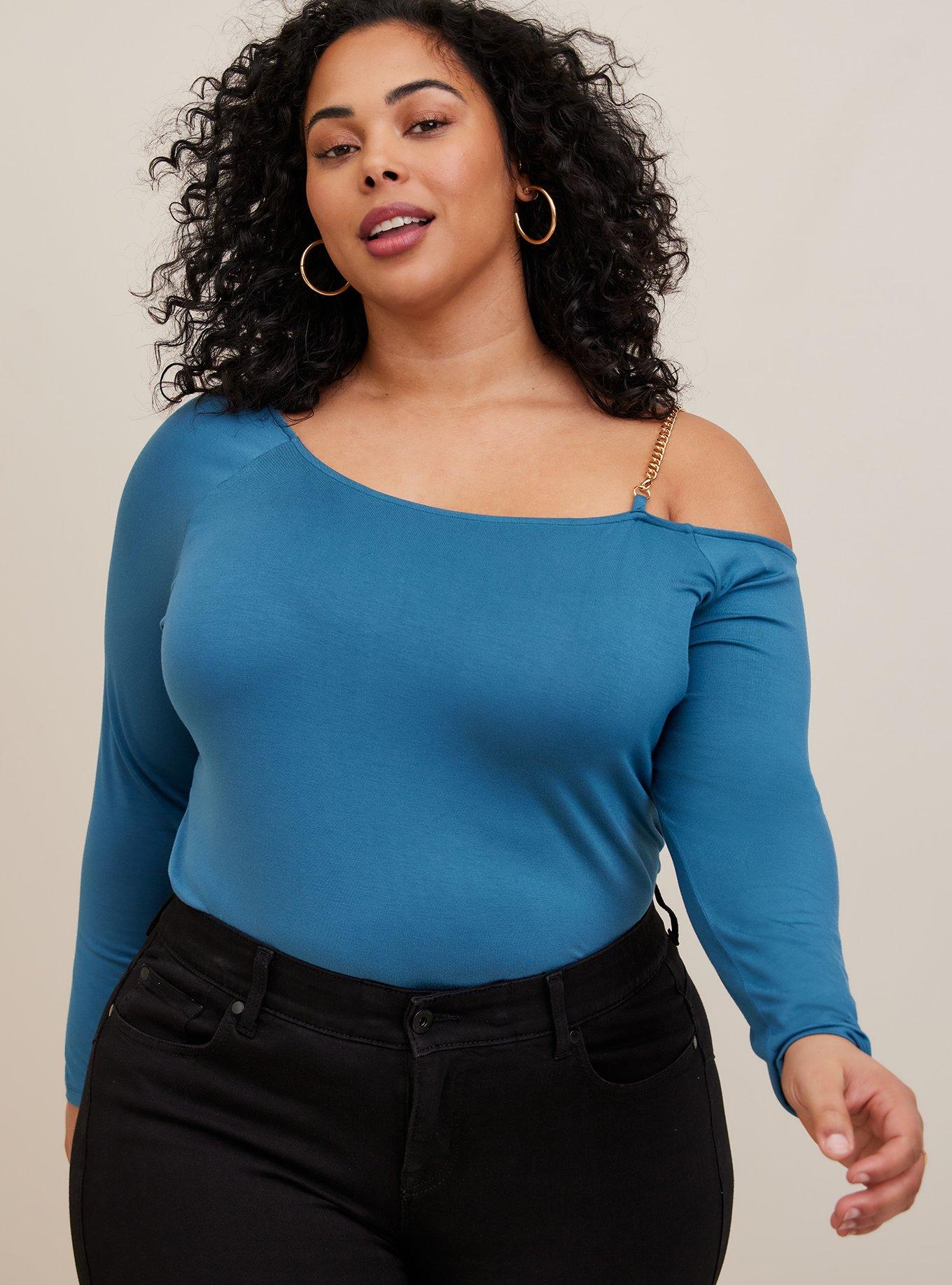 Plus Size - Off-Shoulder Super Soft Chain Strap Top - Torrid