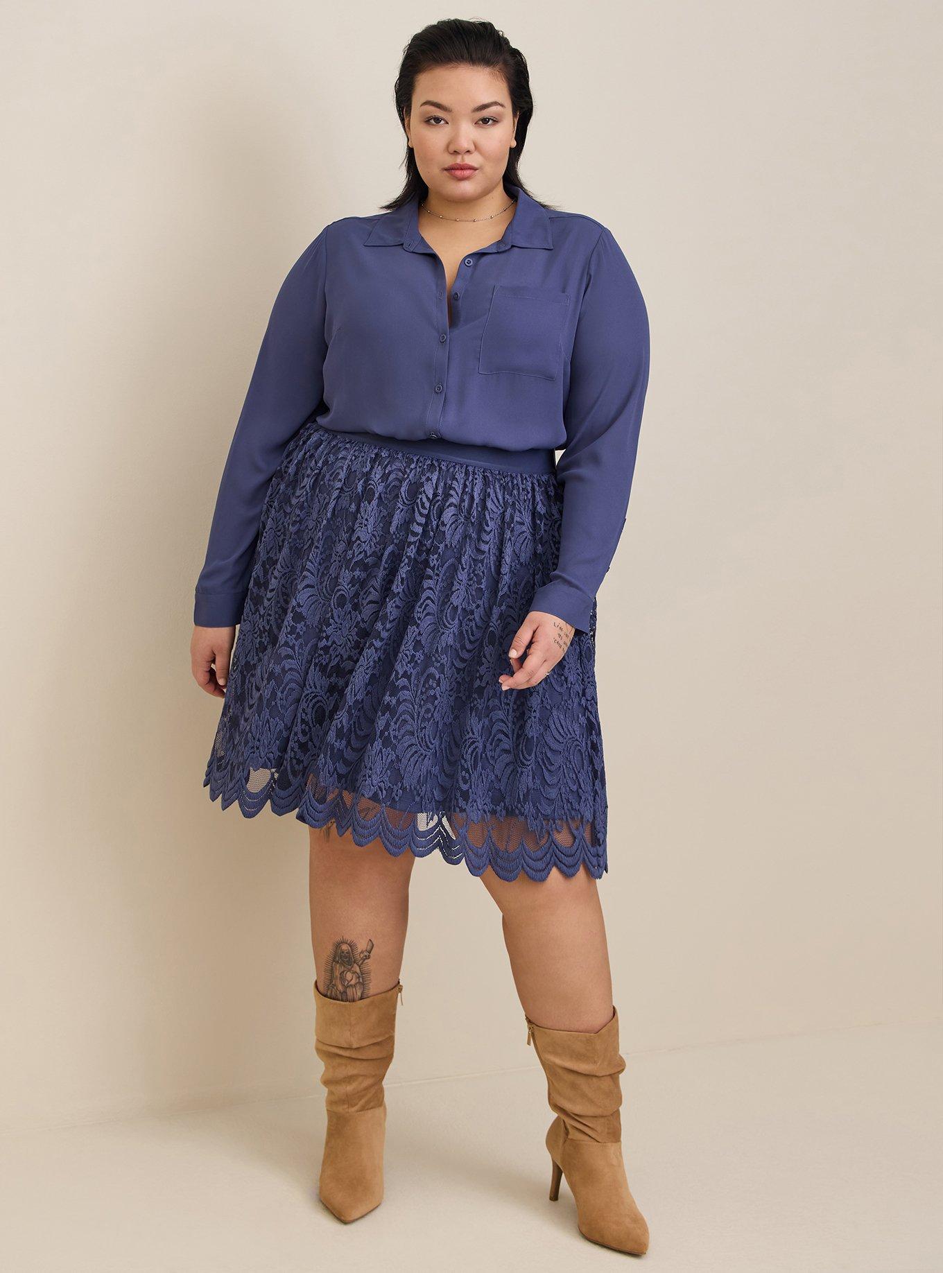 Plus Size - Lizzie Georgette Button-Up Long Sleeve Shirt - Torrid
