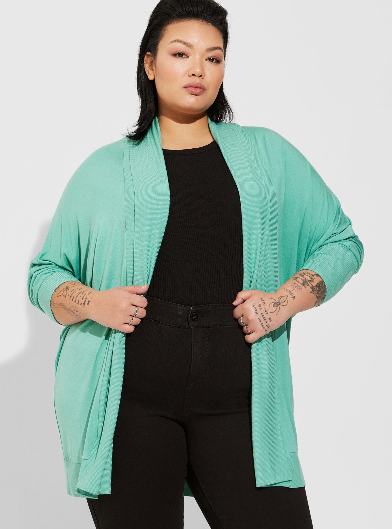 Plus Size - Super Soft Cardigan Dolman Sleeve Open Front - Torrid