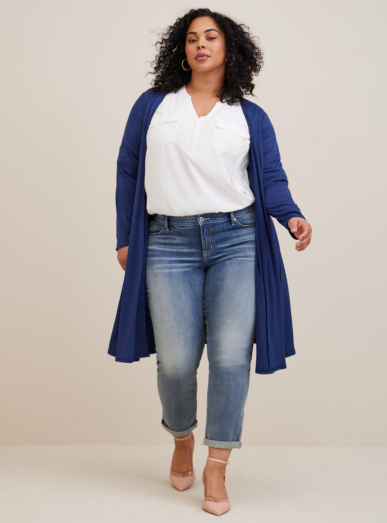Plus Size - Crepe Open Front Duster - Torrid