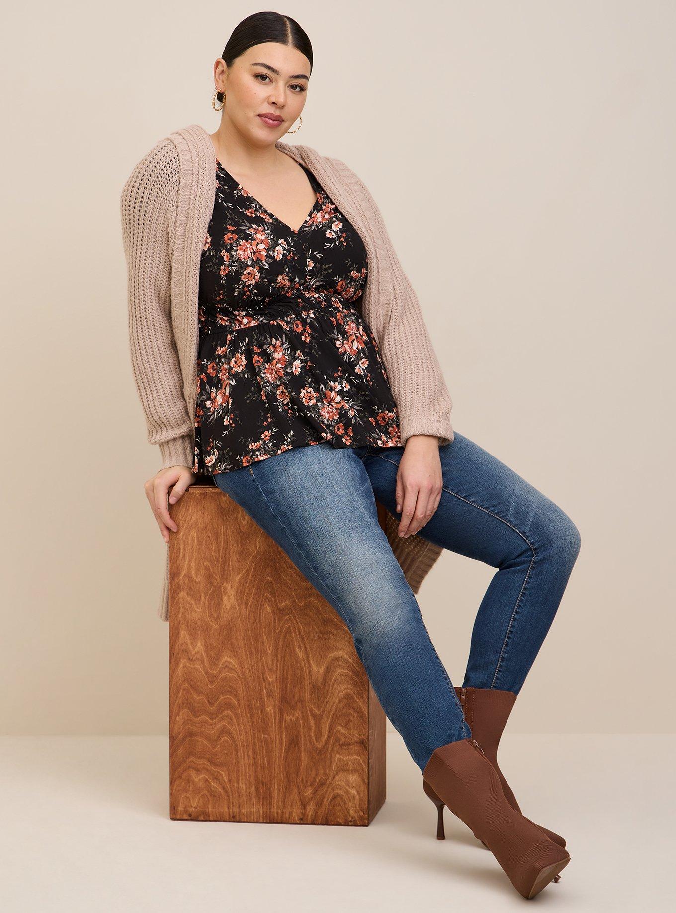 Plus Size - Rayon Slub Smocked Waist Detail Top - Torrid