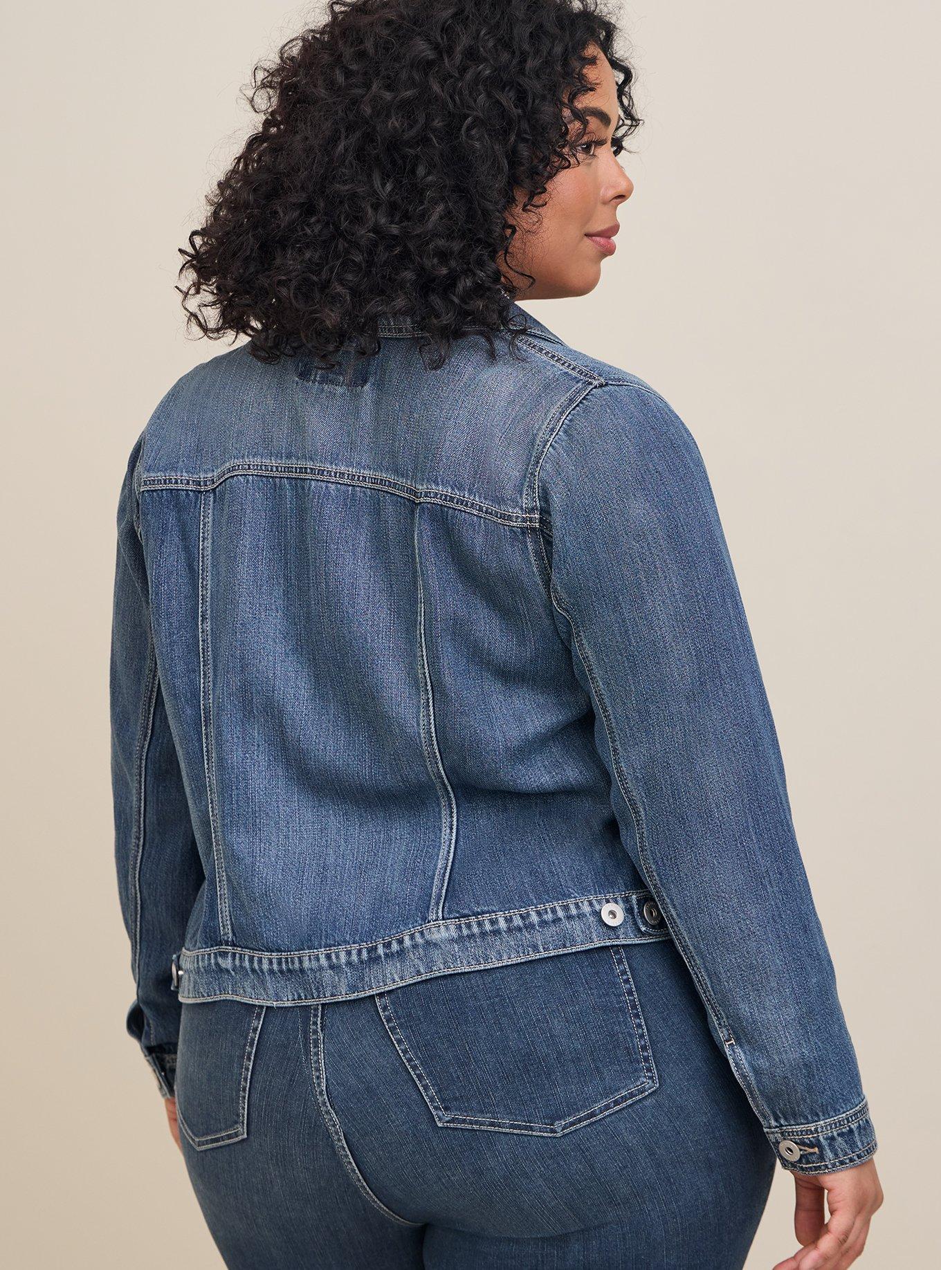 Plus Size - Tencel Trucker Jacket - Torrid