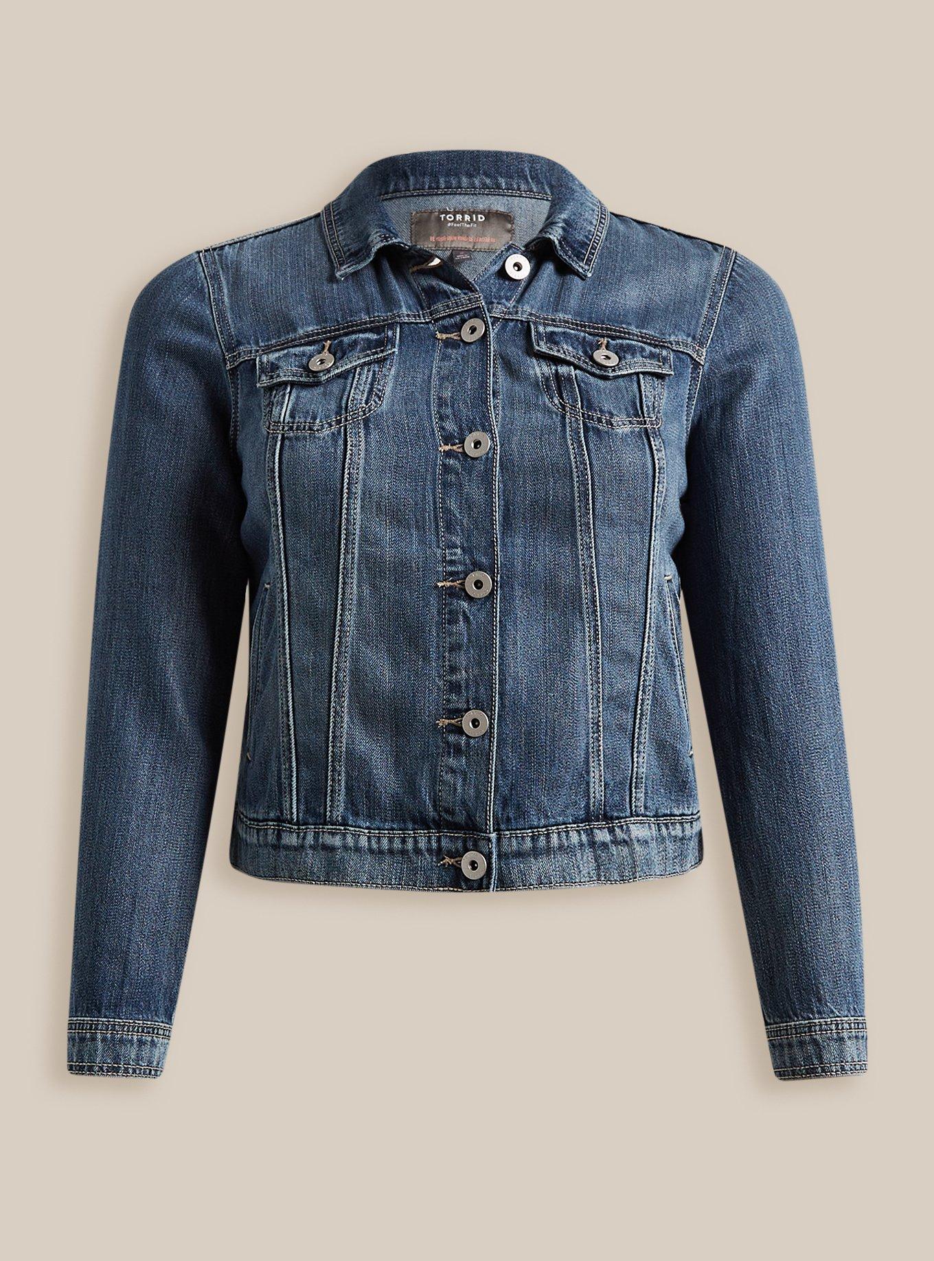 Plus Size - Tencel Trucker Jacket - Torrid