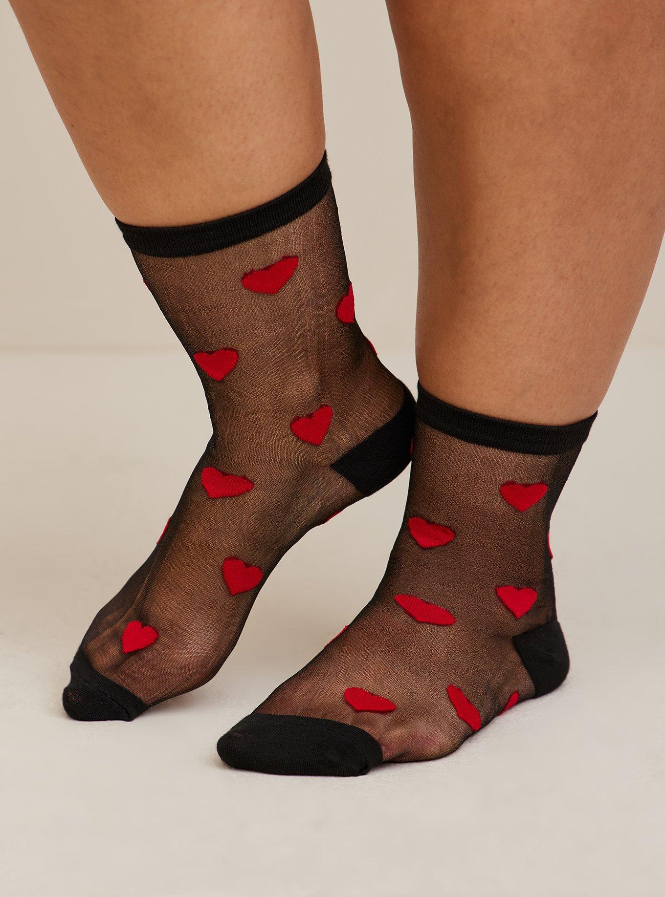 Plus Size - Heart Crew Sock - Torrid