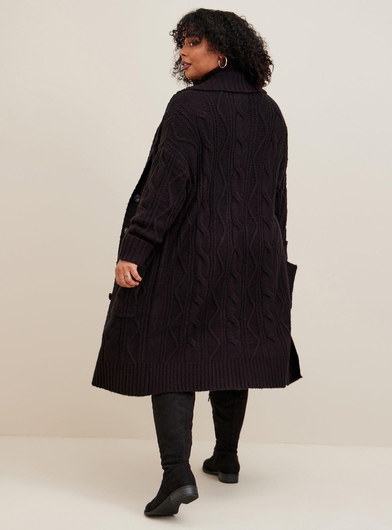 Plus Size - Chunky Cable Coatigan Sweater - Torrid