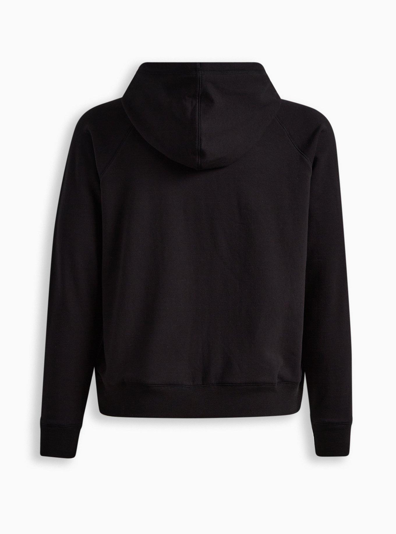 Plus Size - Rib Floral Classic Fit Super Soft Fleece Zip Front Hoodie - Torrid