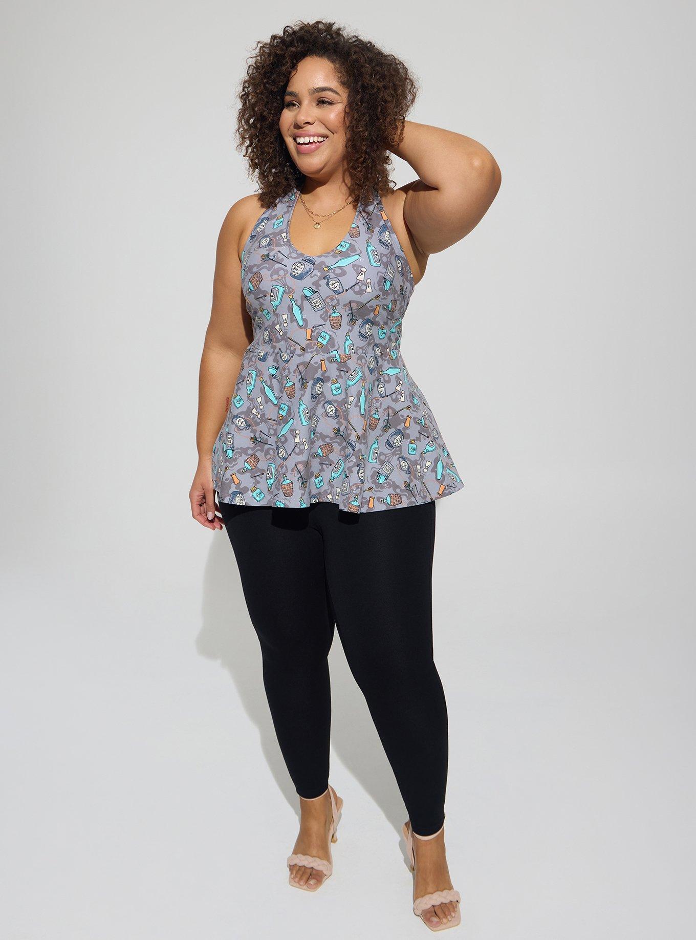 Plus Size - Disney Nightmare Before Christmas Foxy Halter Peplum Top ...