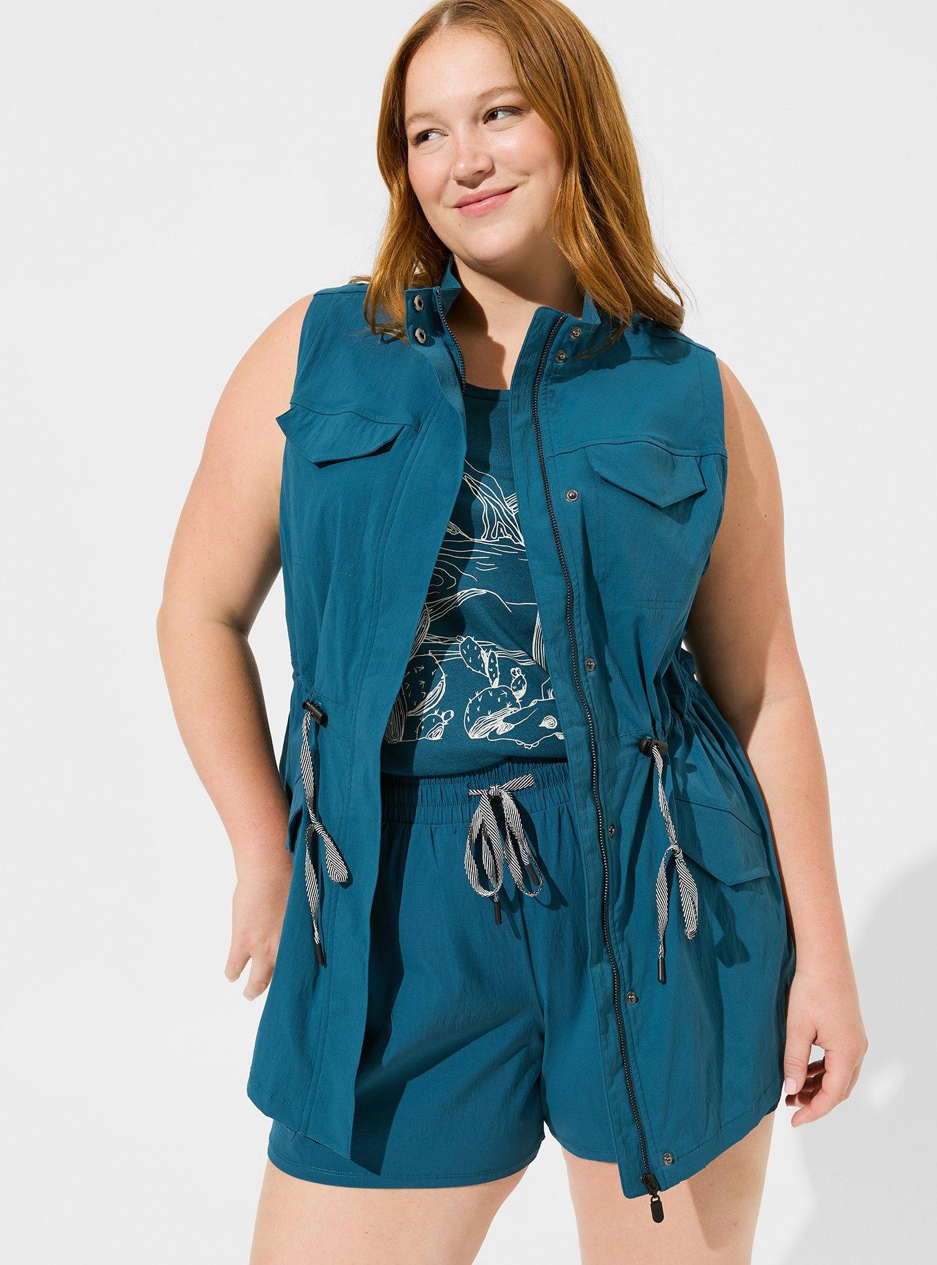 Plus Size - Happy Camper Ripstop Active Vest - Torrid