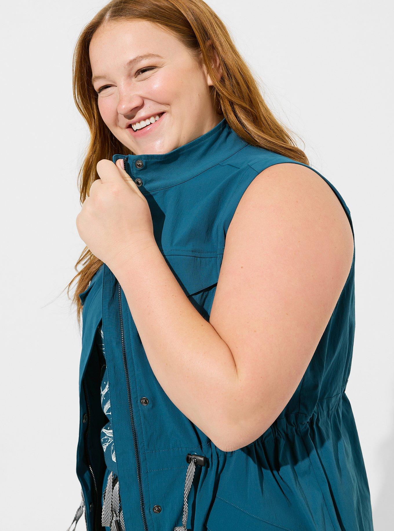 Plus Size - Happy Camper Ripstop Active Vest - Torrid