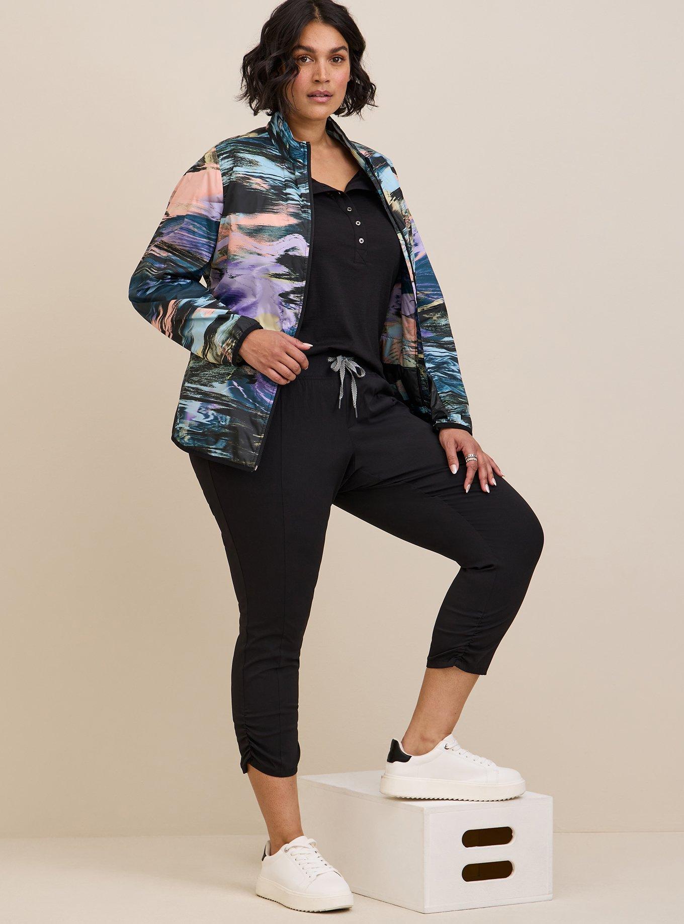Plus Size - Happy Camper Polyester Woven Lightweight Active Jacket - Torrid