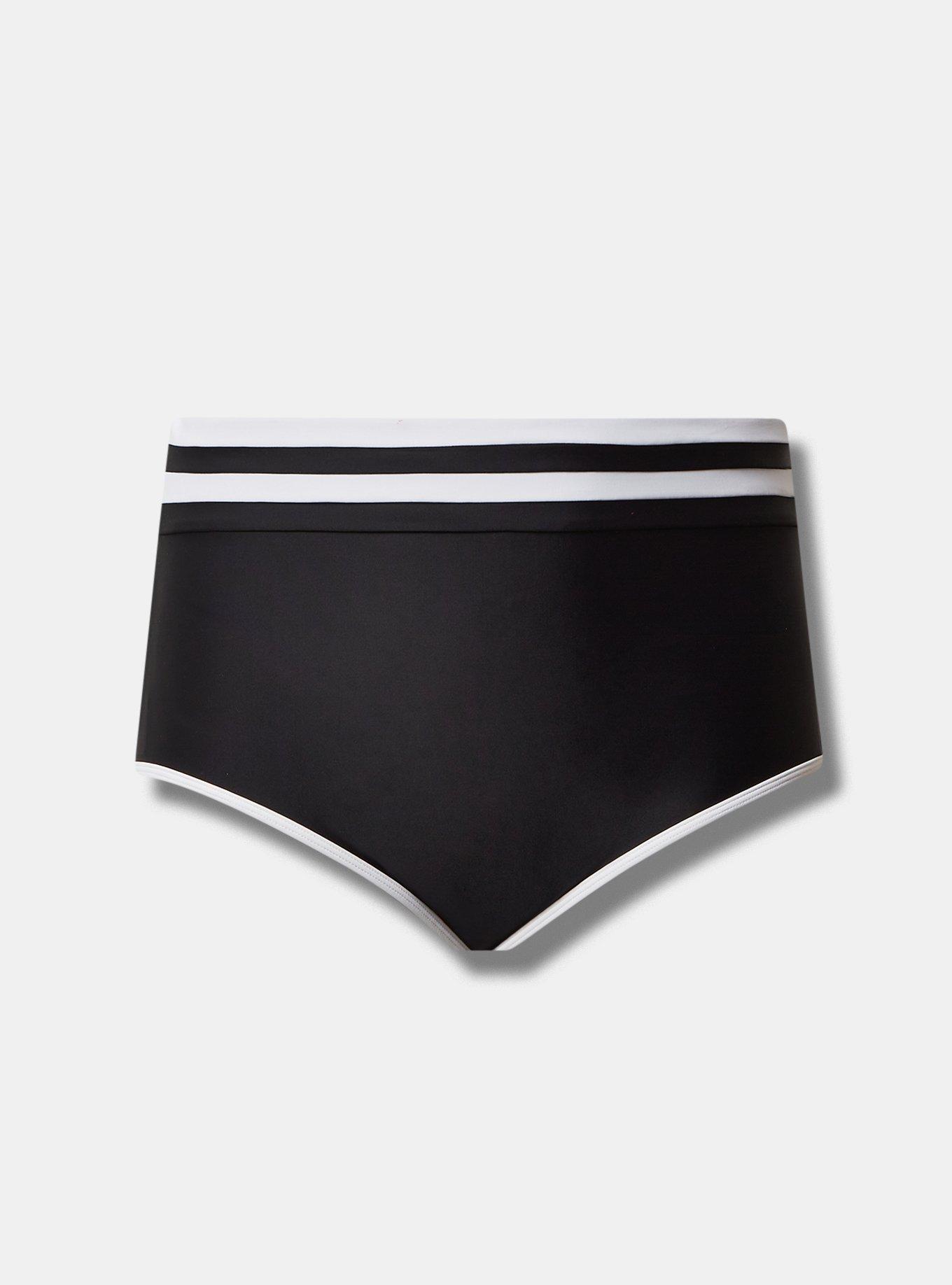 Plus Size - High Rise Color Banding Flat Swim Bottom - Torrid