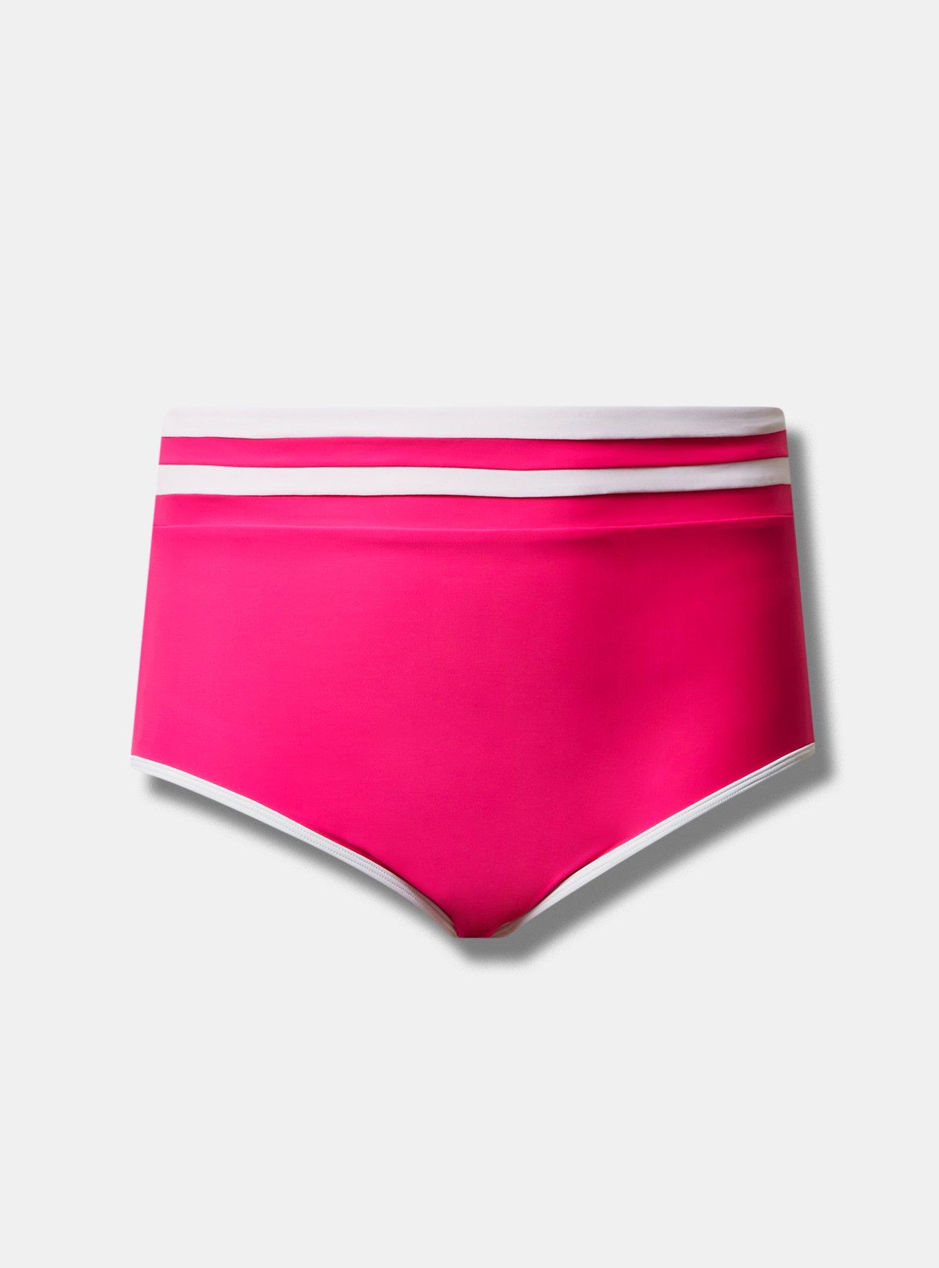 Plus Size - High Rise Color Banding Flat Swim Bottom - Torrid