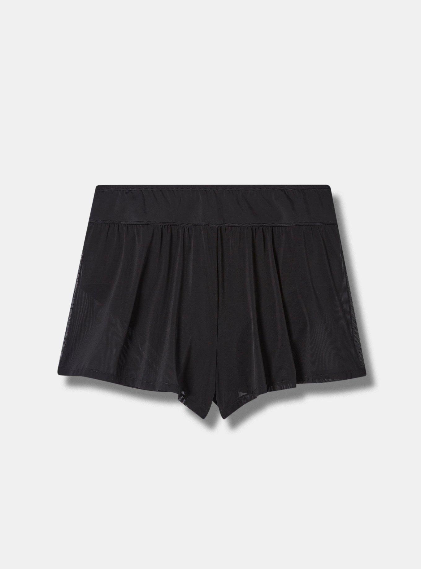 Plus Size - High Rise Mesh Flowy Swim Short - Torrid