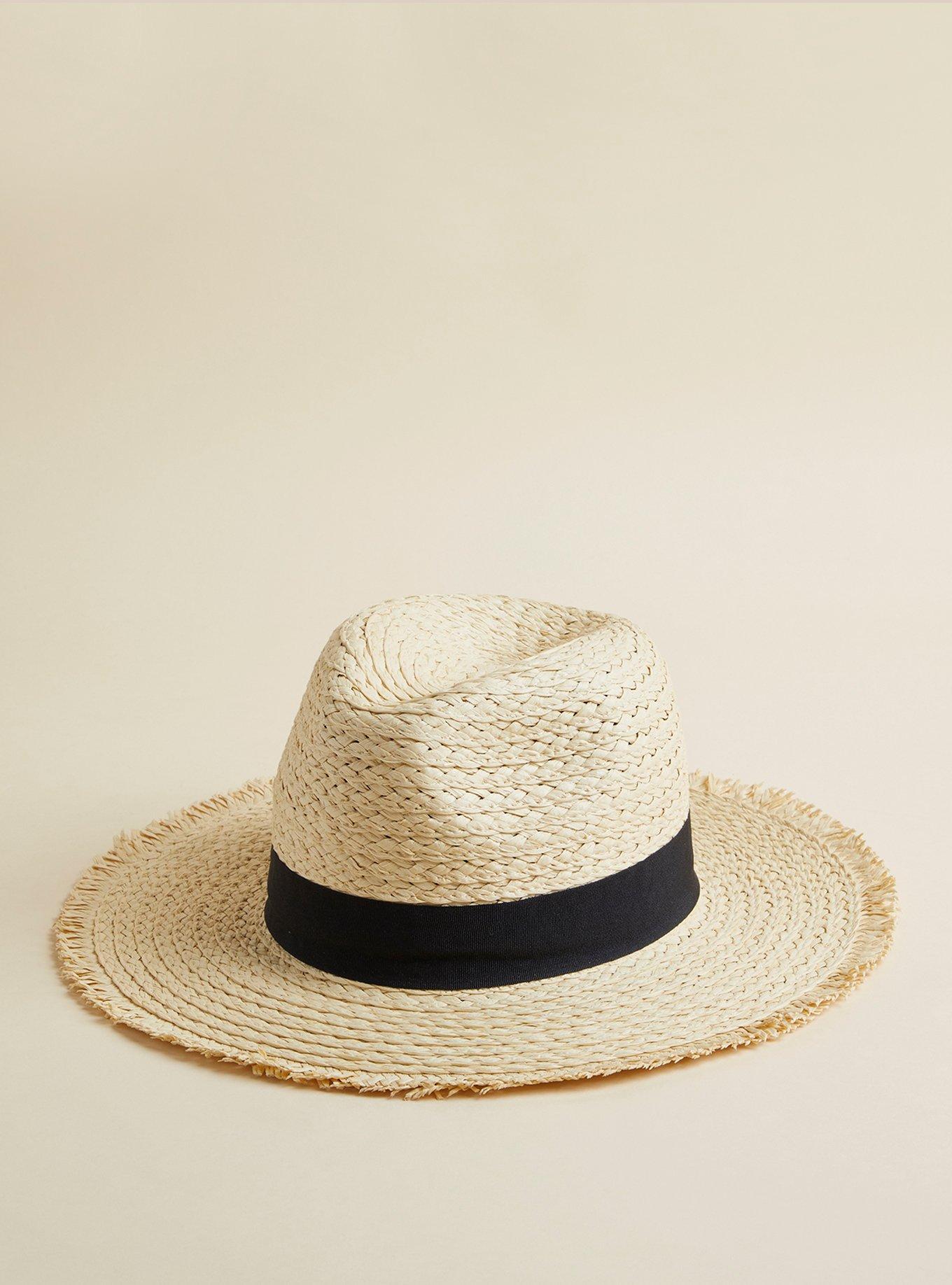 Plus Size - Frayed Edge Panama Hat - Torrid