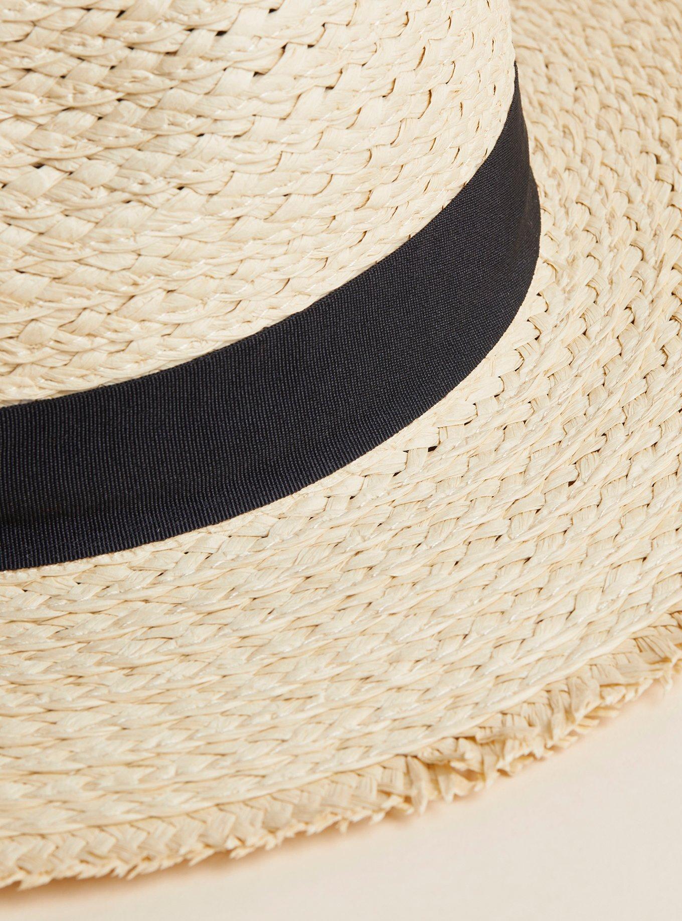 Plus Size - Frayed Edge Panama Hat - Torrid