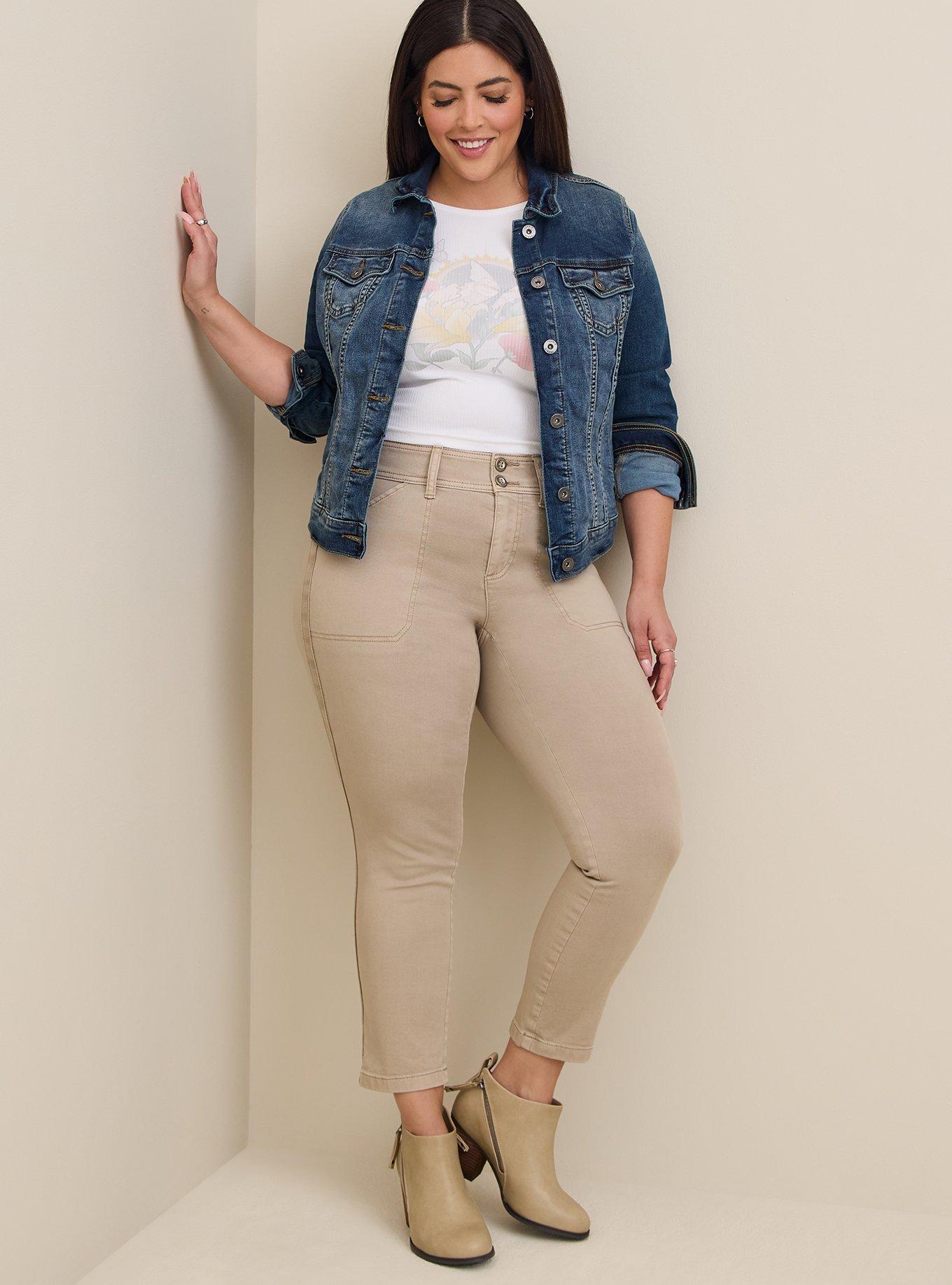 Plus Size - Floral Butterfly Everyday Rib Goddess Neck Crop Tee - Torrid