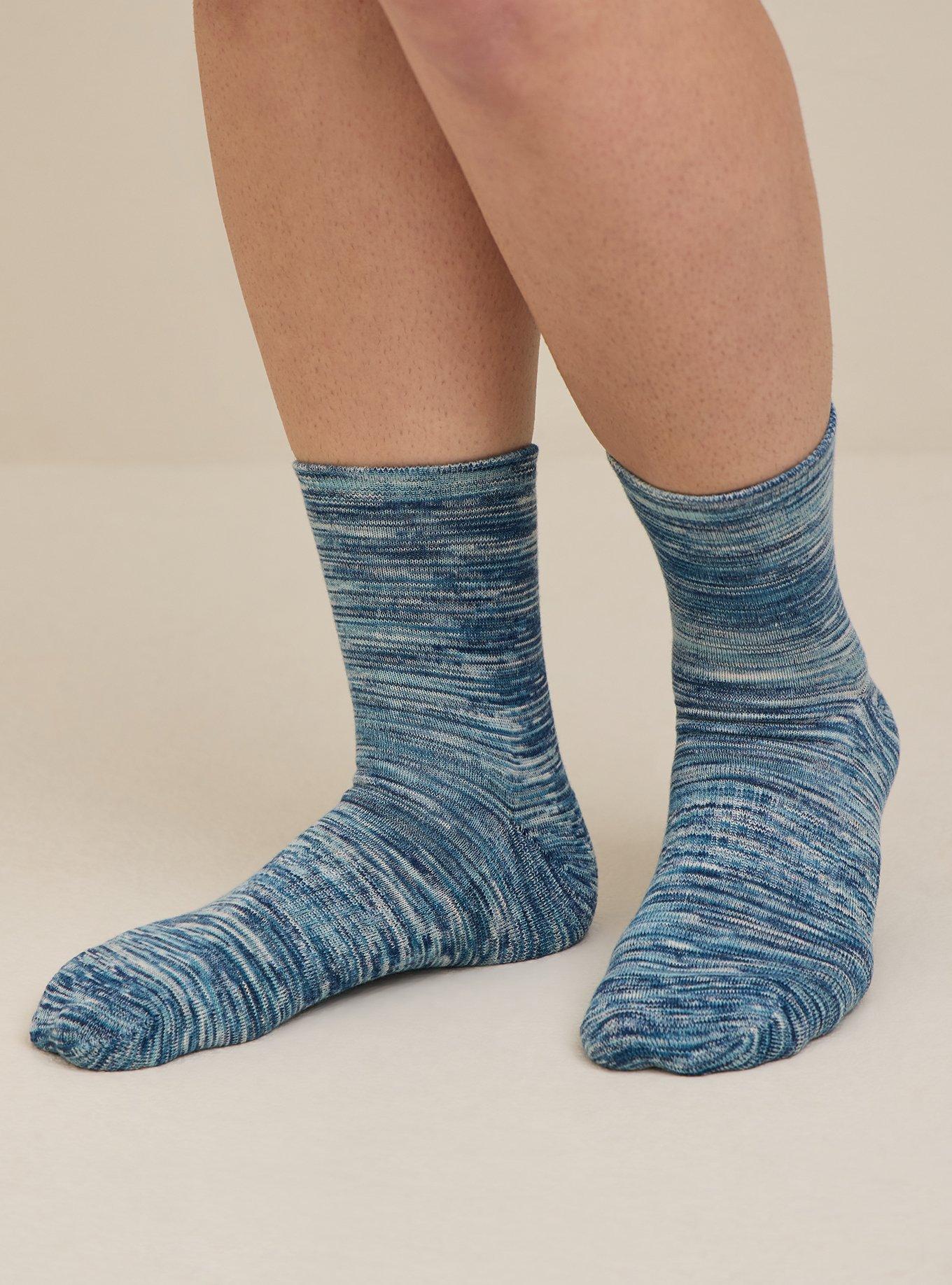 Plus Size - Athletic Marled Crew Sock - Torrid