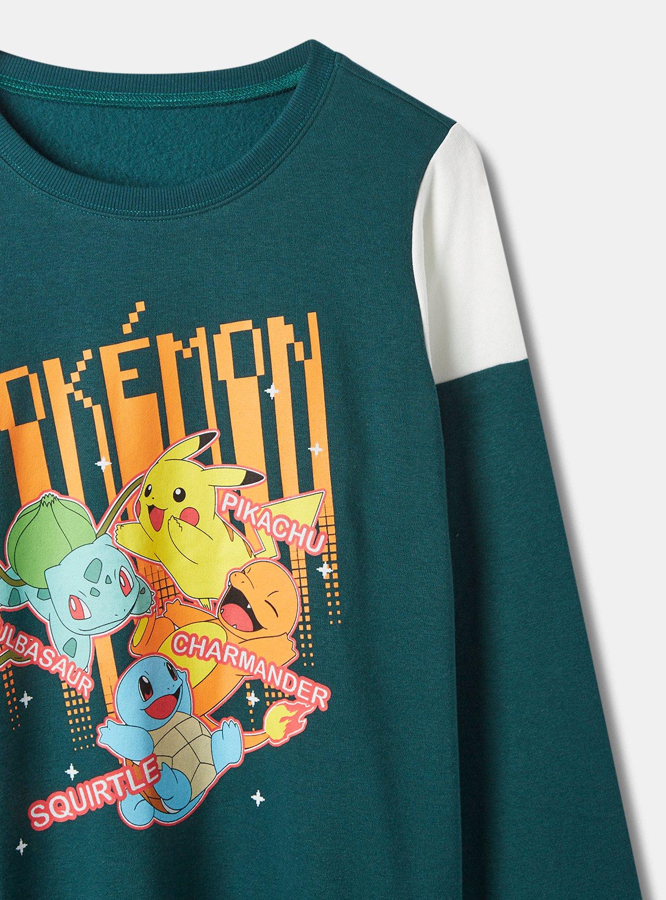 Plus Size - Pokemon Cozy Fleece Colorblock Sweatshirt - Torrid