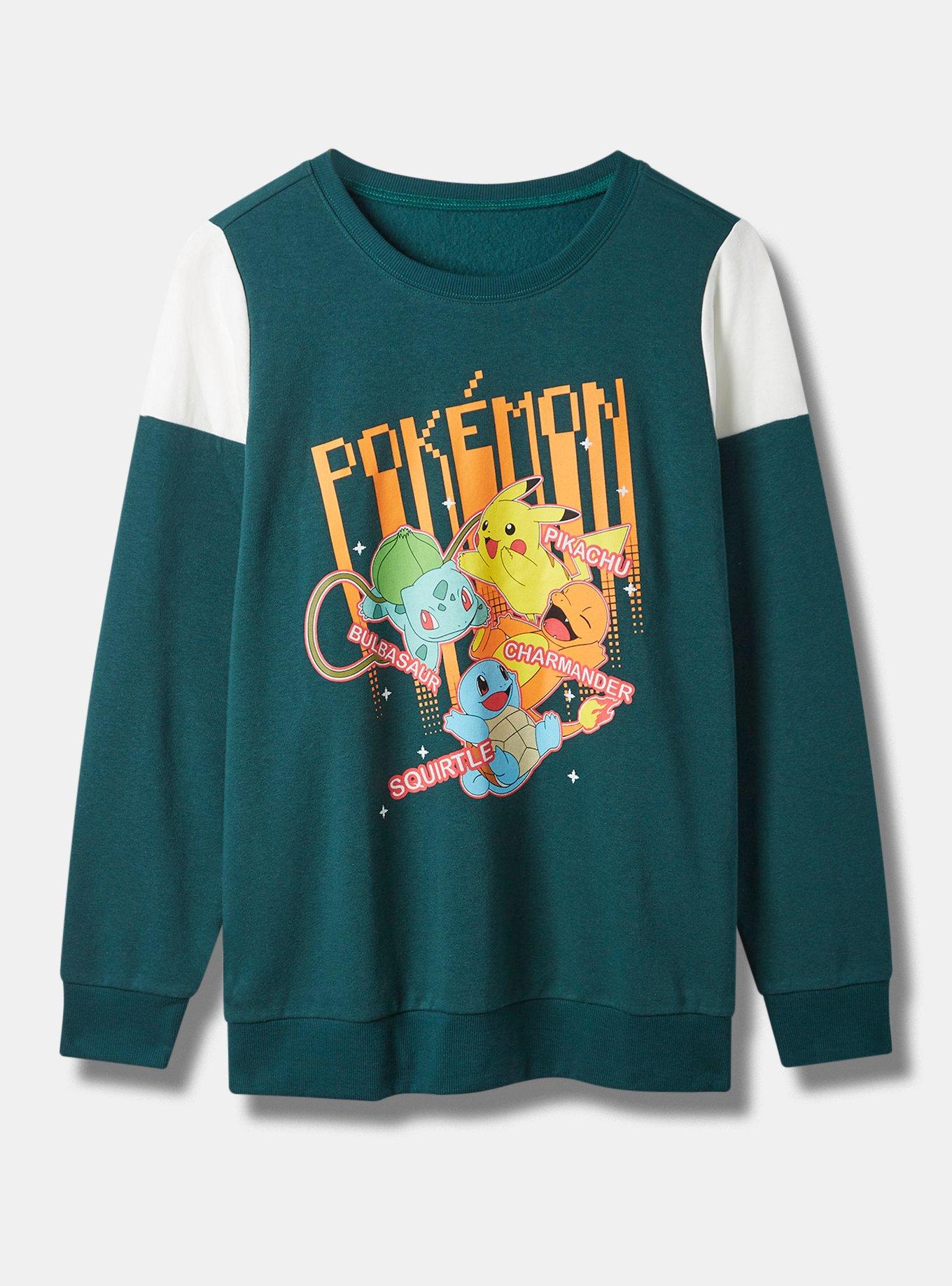 Plus Size - Pokemon Cozy Fleece Colorblock Sweatshirt - Torrid