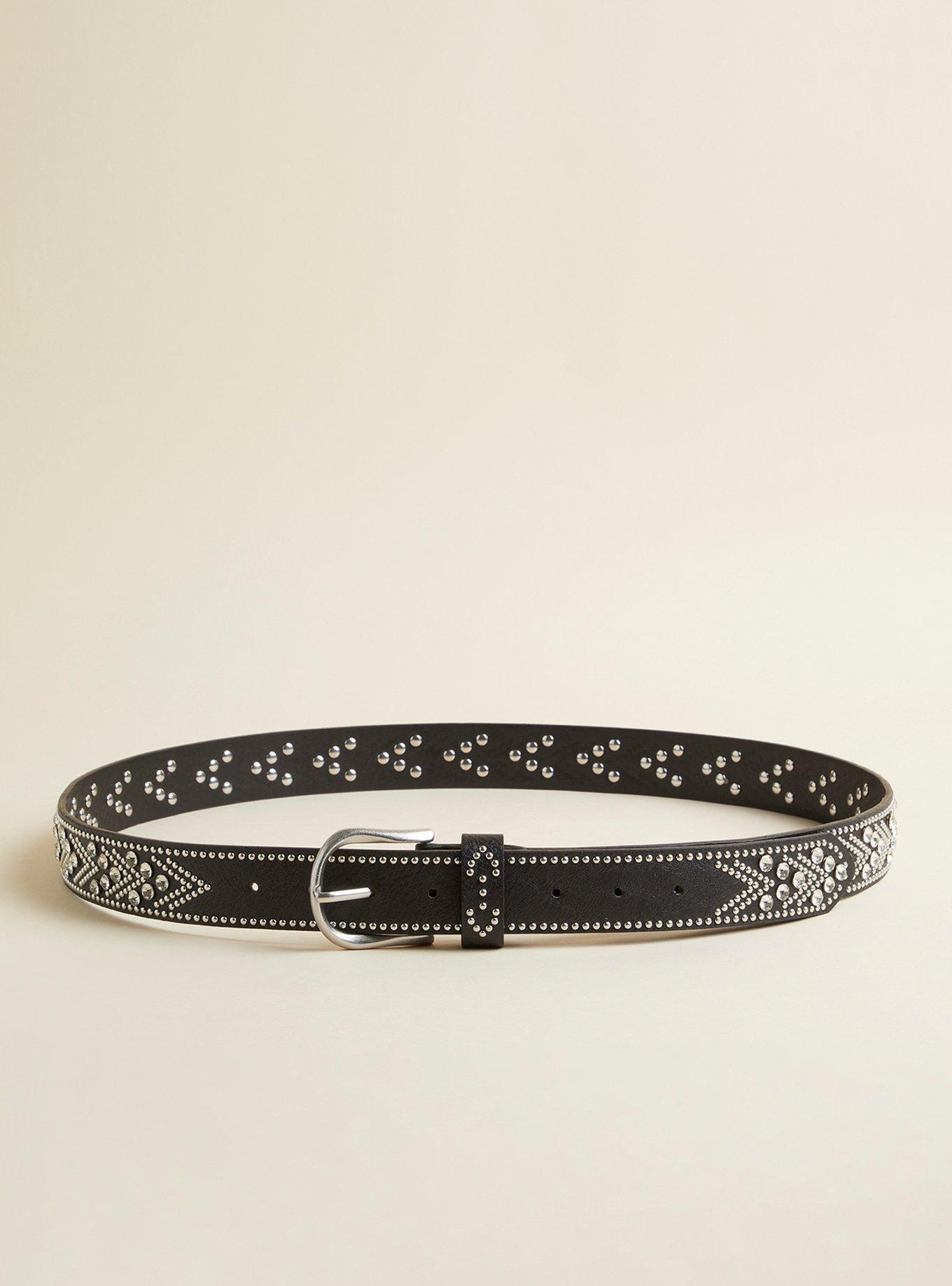 Plus Size - Rhinestone Studded Jean Belt - Torrid