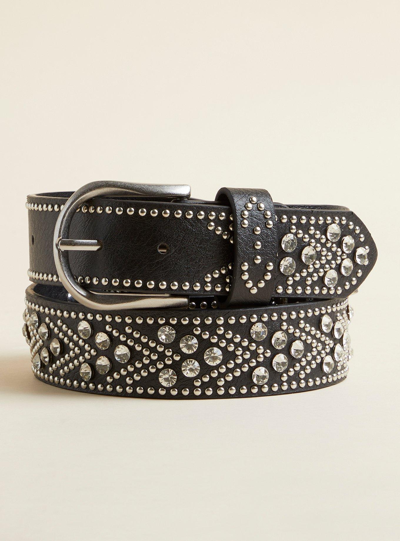 Plus Size - Rhinestone Studded Jean Belt - Torrid