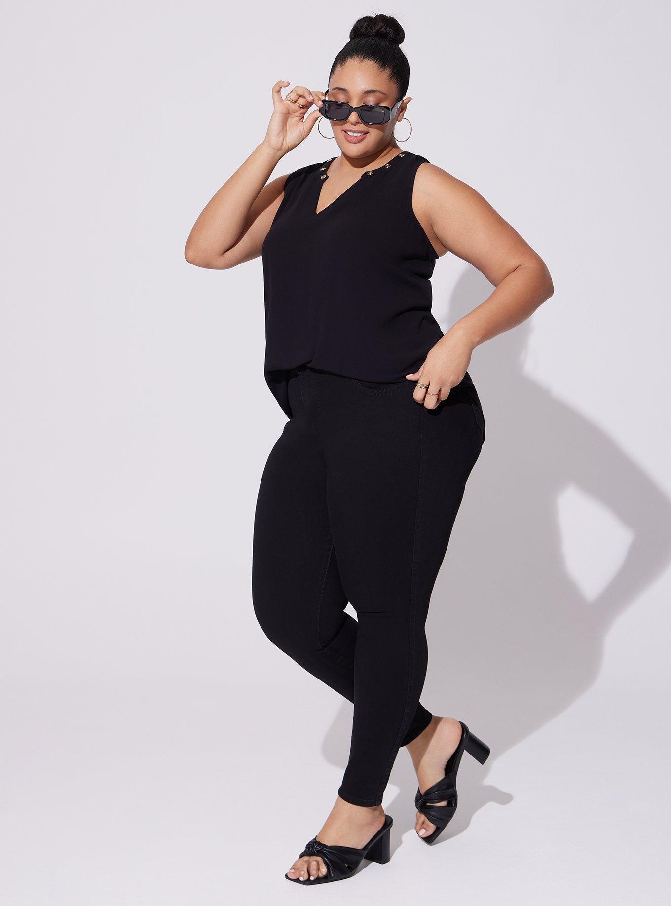 Plus Size - Rayon Crepe Grommet Tank - Torrid