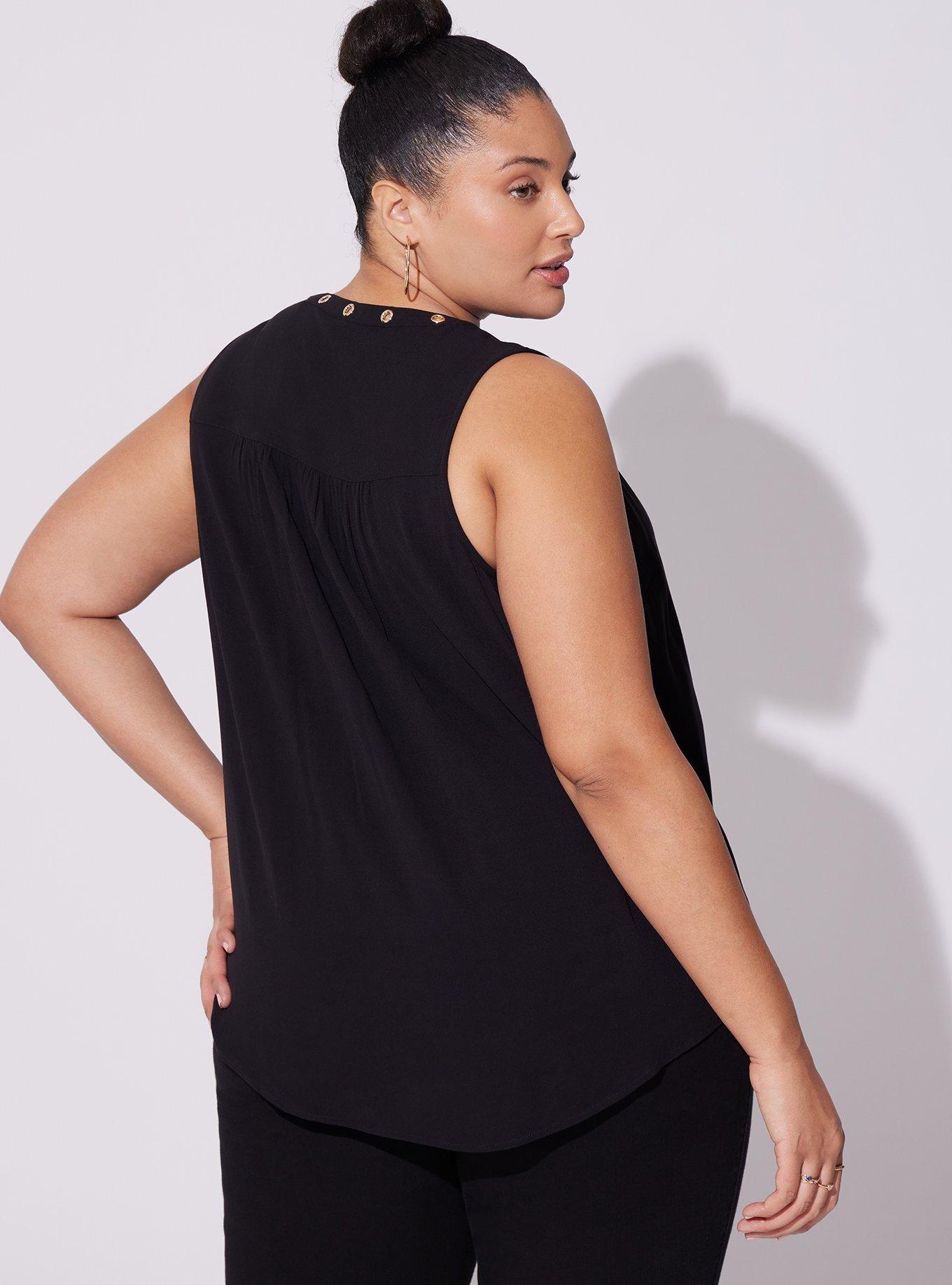 Plus Size - Rayon Crepe Grommet Tank - Torrid