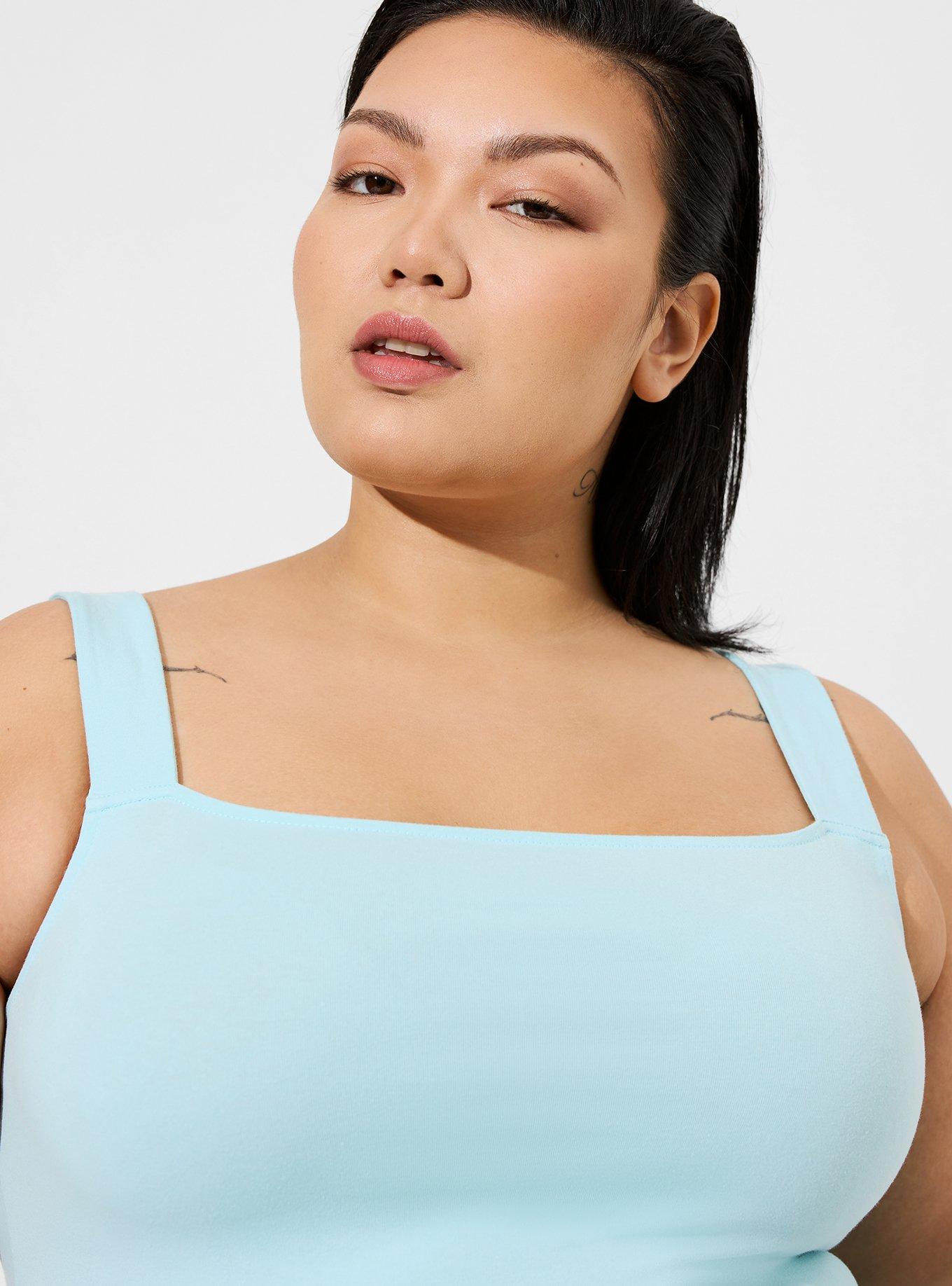 Plus Size - Foxy Square Neck Crop Tank - Torrid
