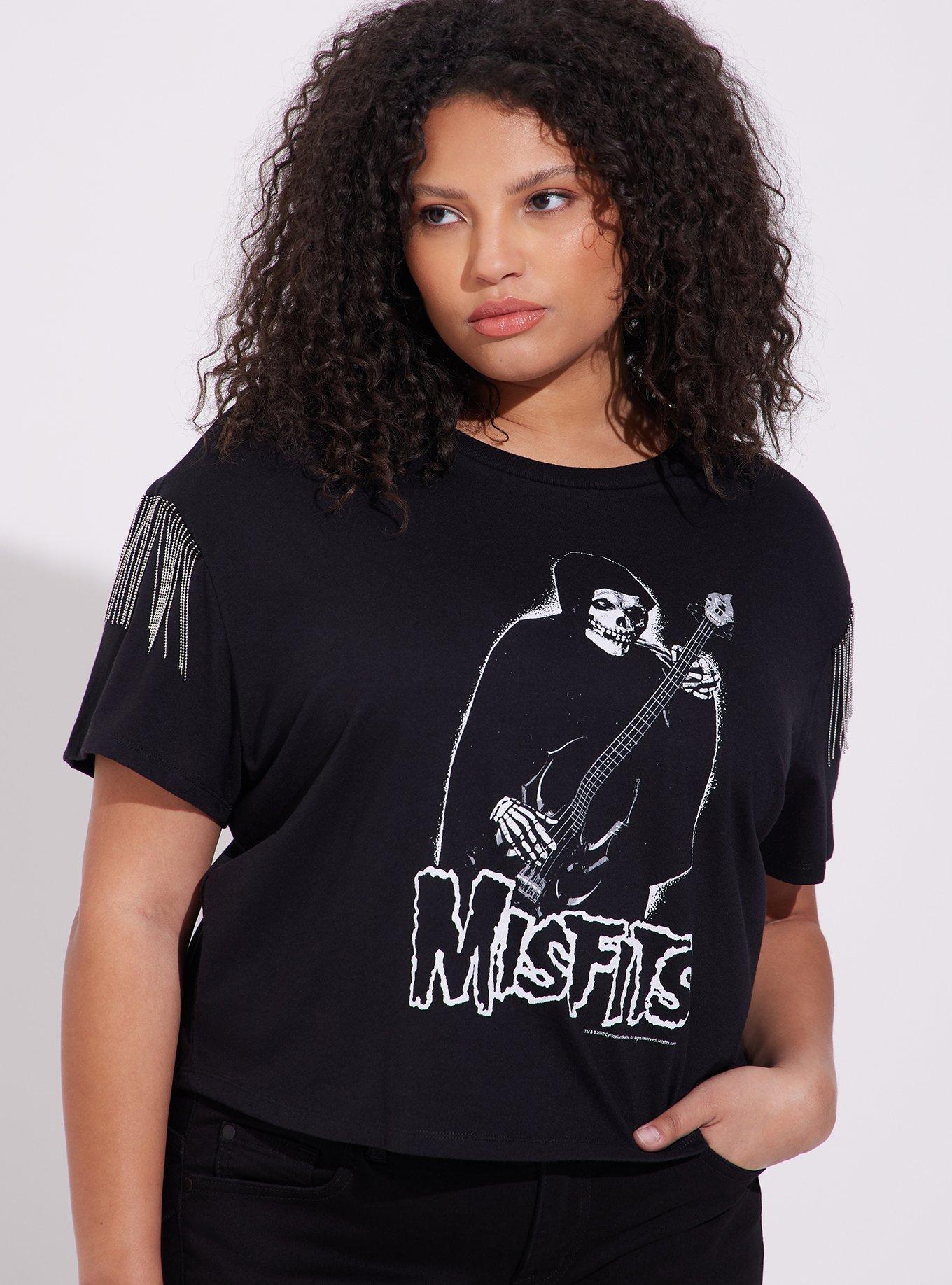 Plus Size - Misfits Relaxed Fit Cotton Crop Tassel Tee - Torrid